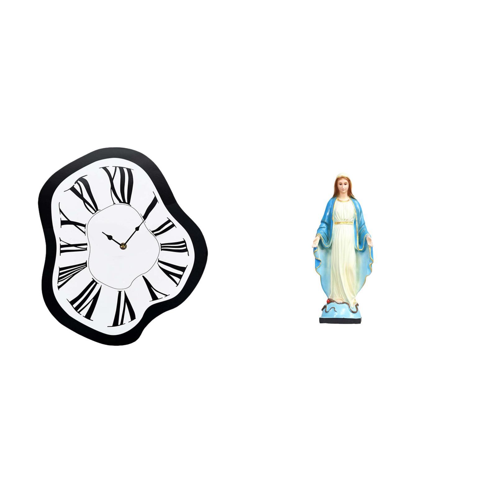 jicheng Acrylic Luxury Melting Clock Inspired by Graceful Virgin Mary ...