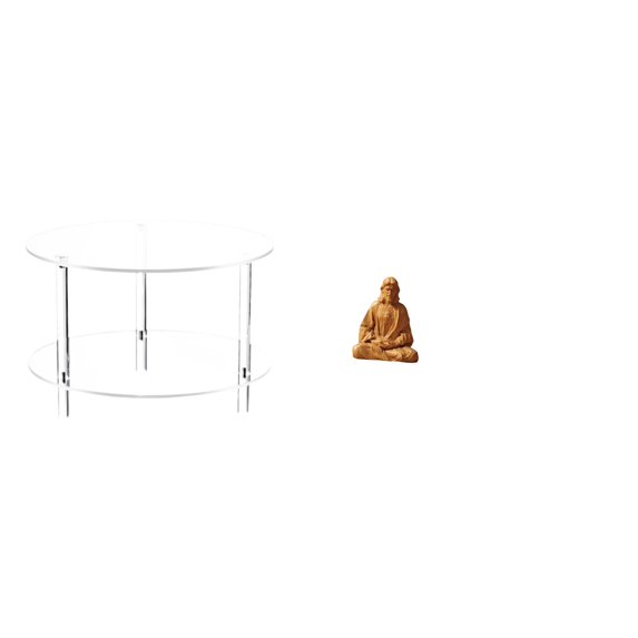 jicheng Acrylic Side Table for Living Room with Sacred Heart of Jesus ...