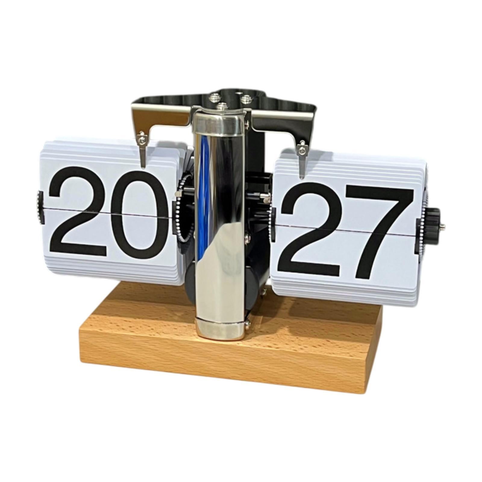 jicheng Auto Flip Desk Clock Dining Room Bedside Battery Powered ...