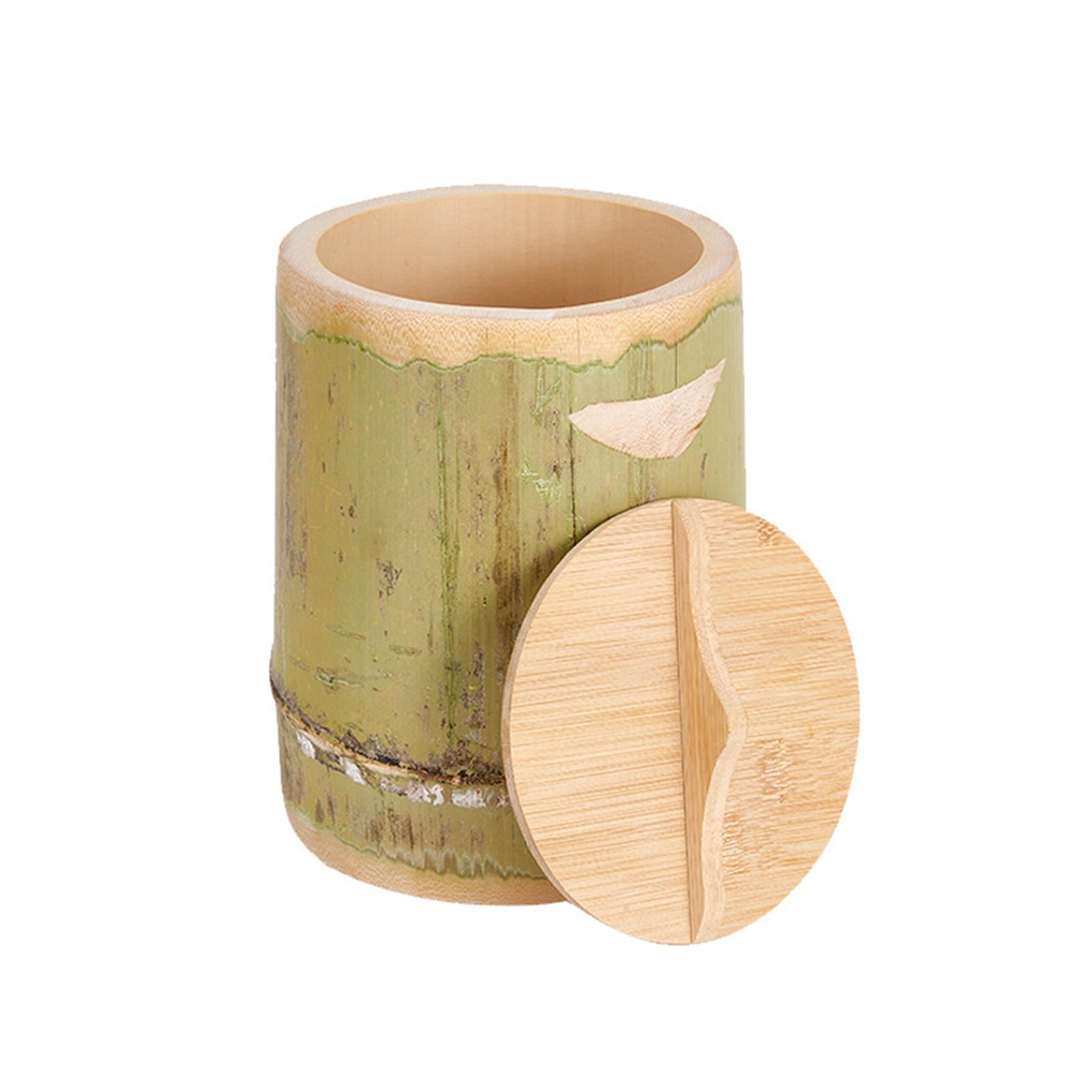 jicheng Bamboo Steamed Rice Barrel with Lid Heat Resistant Portable ...