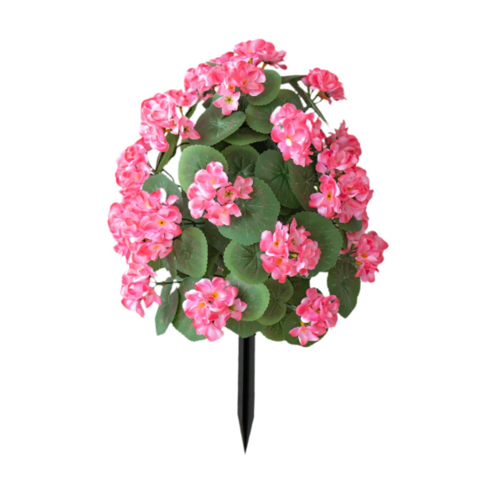 jicheng Begonia Flower Stake Fake Yard Art Ornament Garden Decor ...