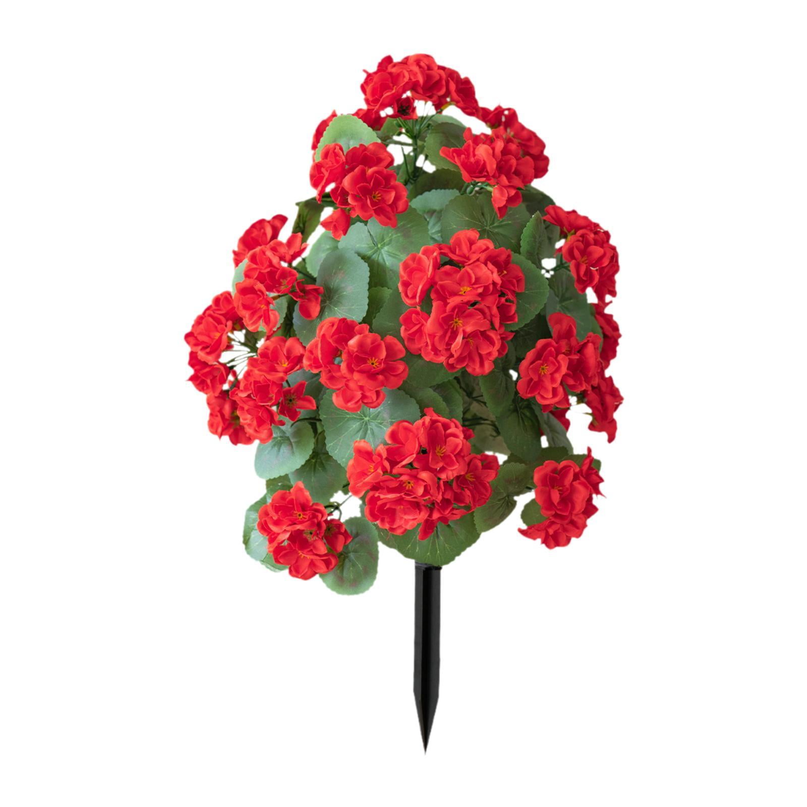 jicheng Begonia Flower Stake Fake Yard Art Ornament Garden Decor ...
