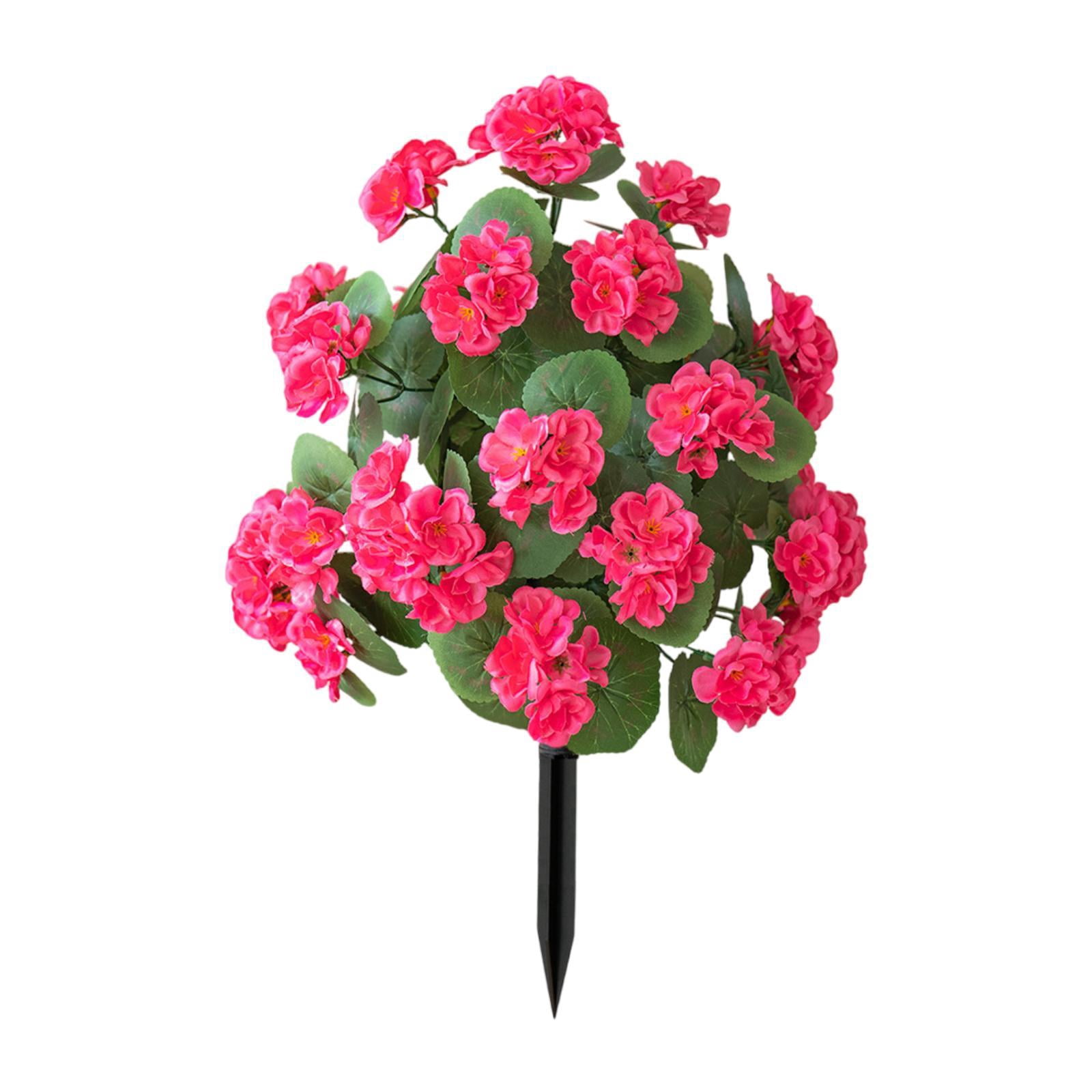 jicheng Begonia Flower Stake Fake Yard Art Ornament Garden Decor ...