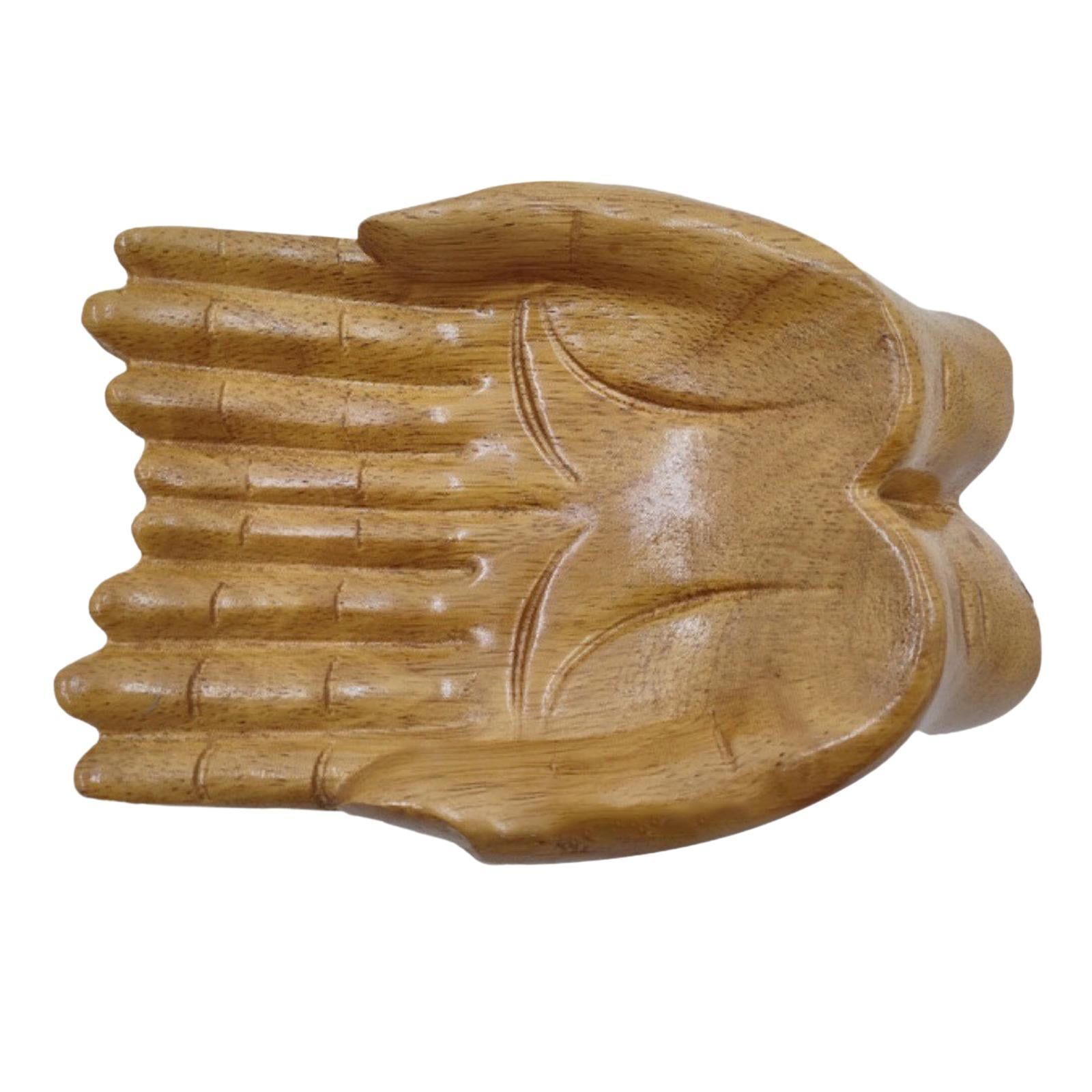 jicheng Buddha Hand Decorative Tray Candy Dish Wood Statue for Party ...