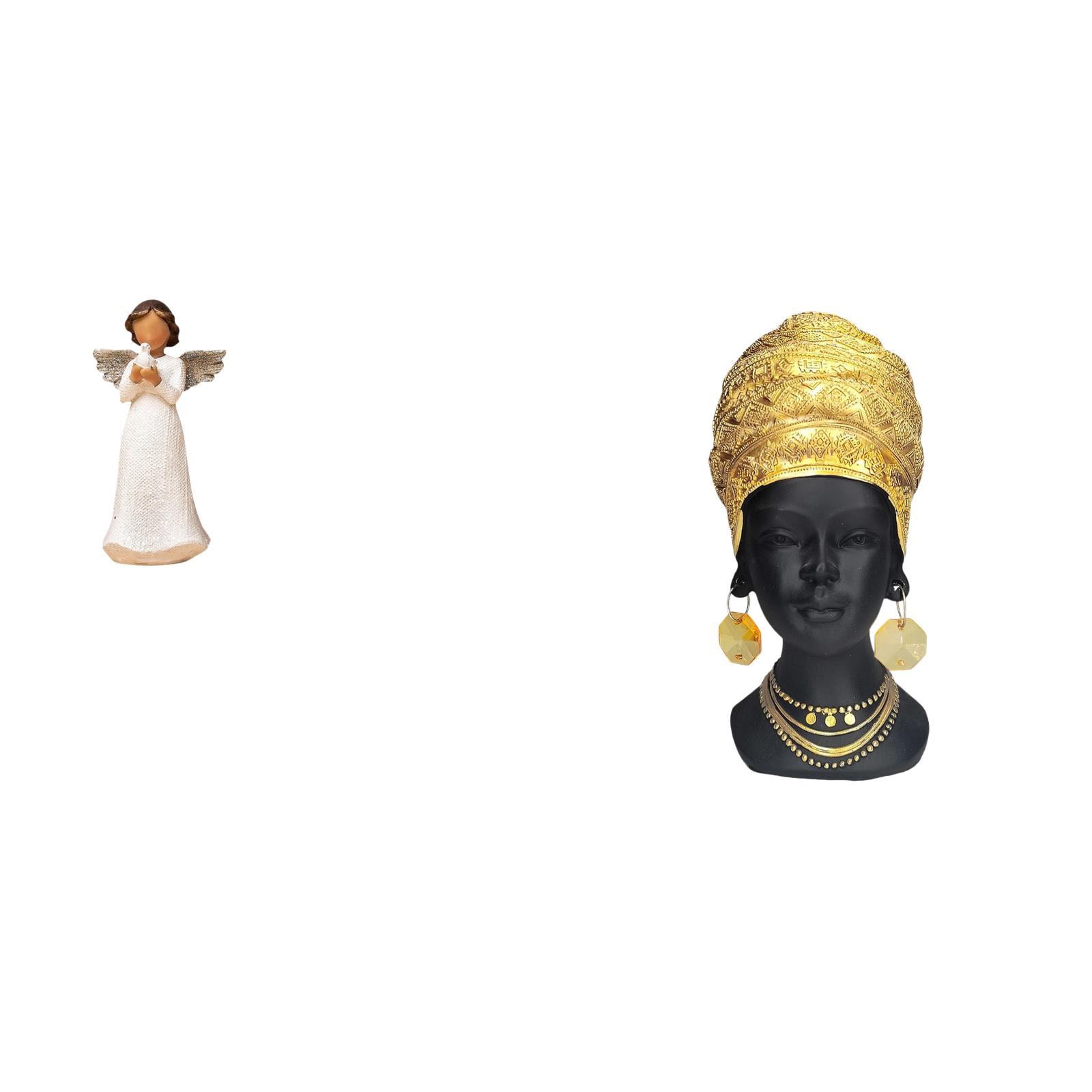 jicheng Cherub Angel Resin Figurine Sculpture with Pigeon and African ...
