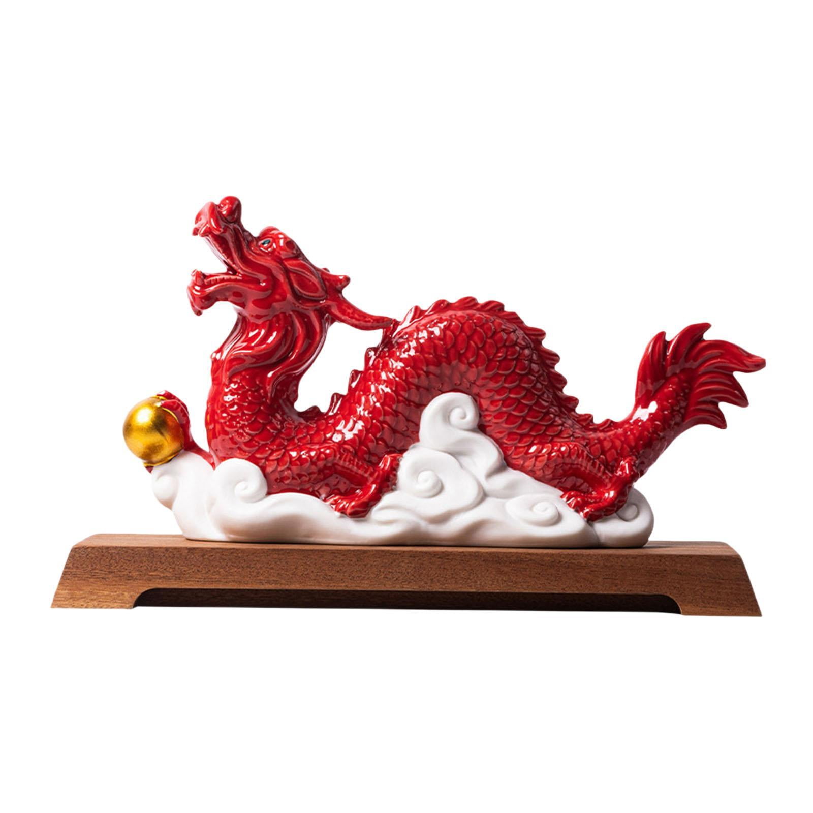 jicheng Chinese Dragon Figurine Animal Collection Feng Shui Figurine ...