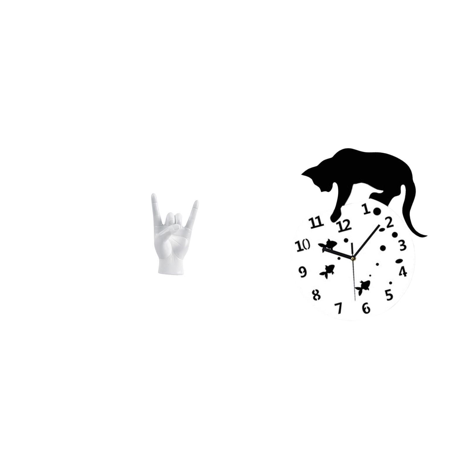 jicheng Creative Hand Gesture Sculpture and Wall Clock for Modern ...