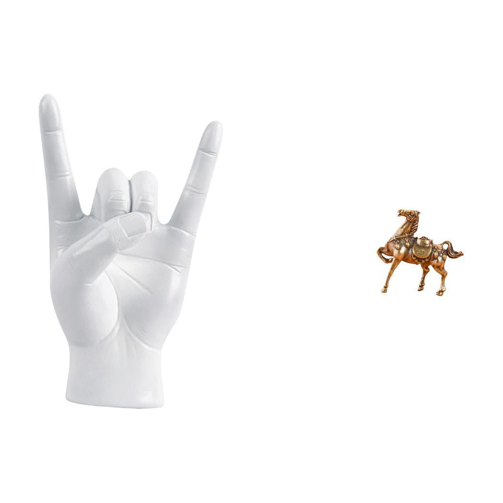 jicheng Creative Rock Hand Gesture and Horse Figurine Sculpture Unique ...