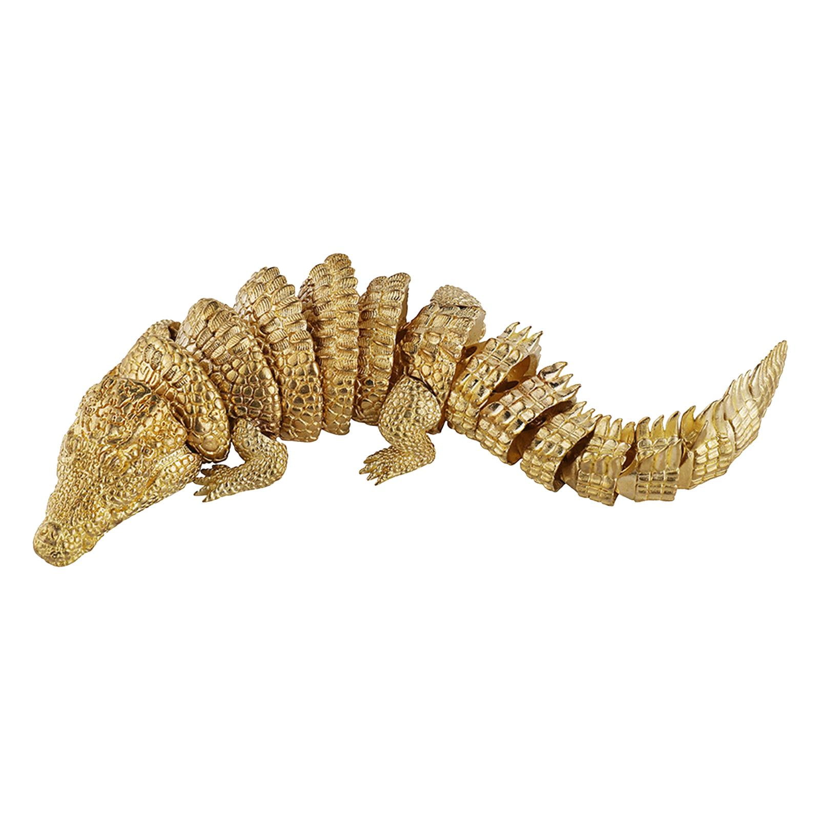 jicheng Crocodile Figurine Collectible Reptile Articulated Toy for ...