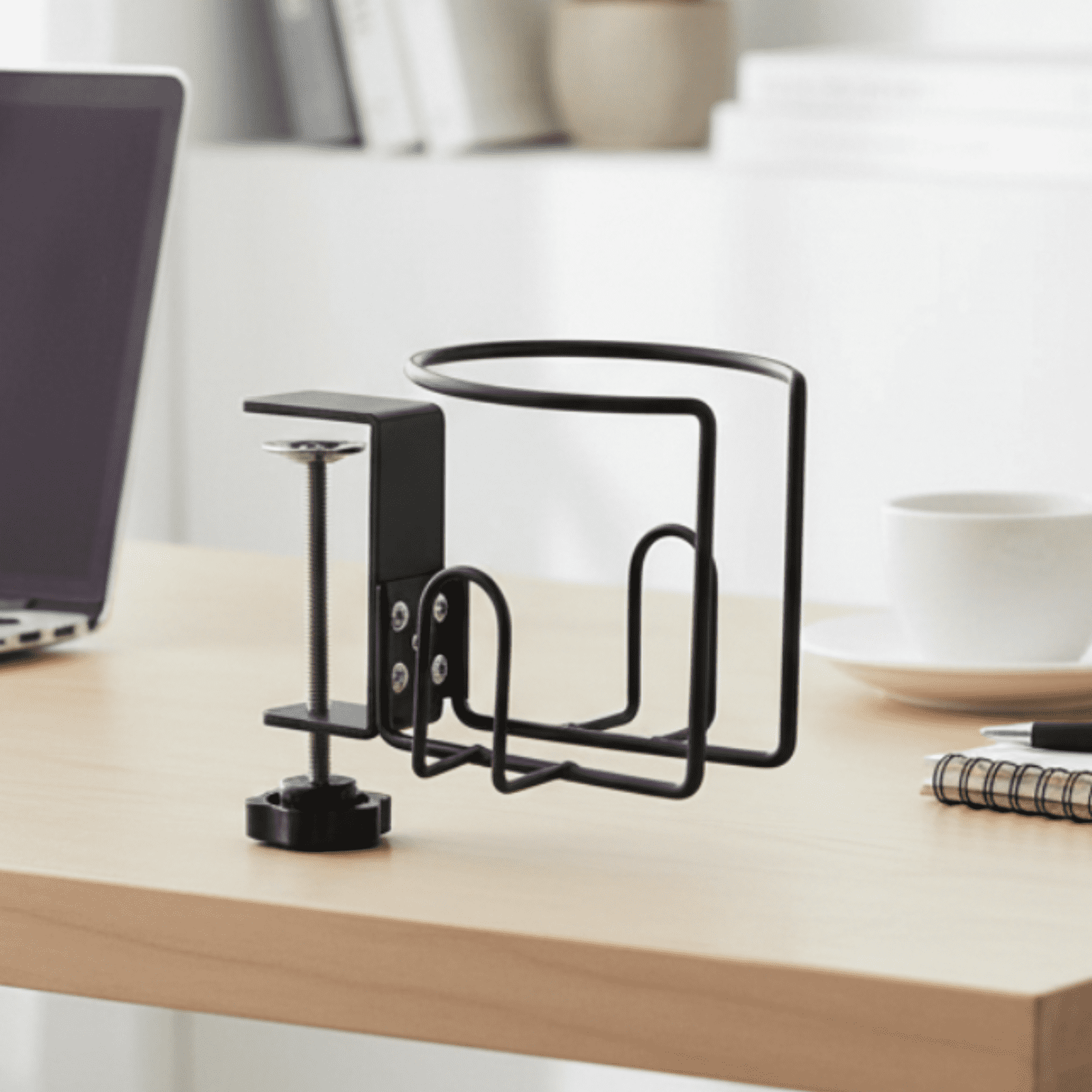 jicheng Desk Cup Holder Space Saving Clamp-on Drink and Headset Caddy ...