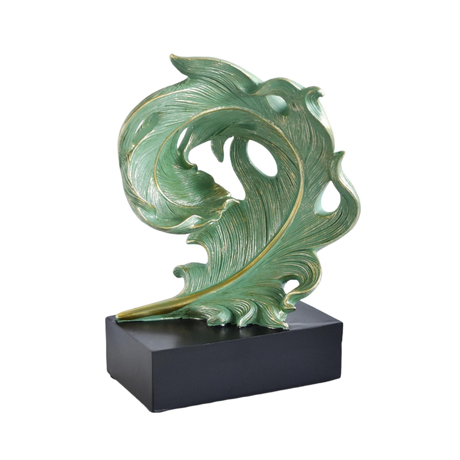 jicheng Feather Statue Crafts Resin Figurine for Fireplace Office Table ...