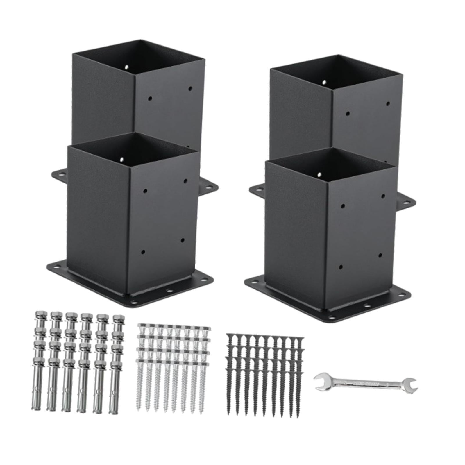 jicheng Fence Deck Post Anchor Base Brackets for Holders Patio ...