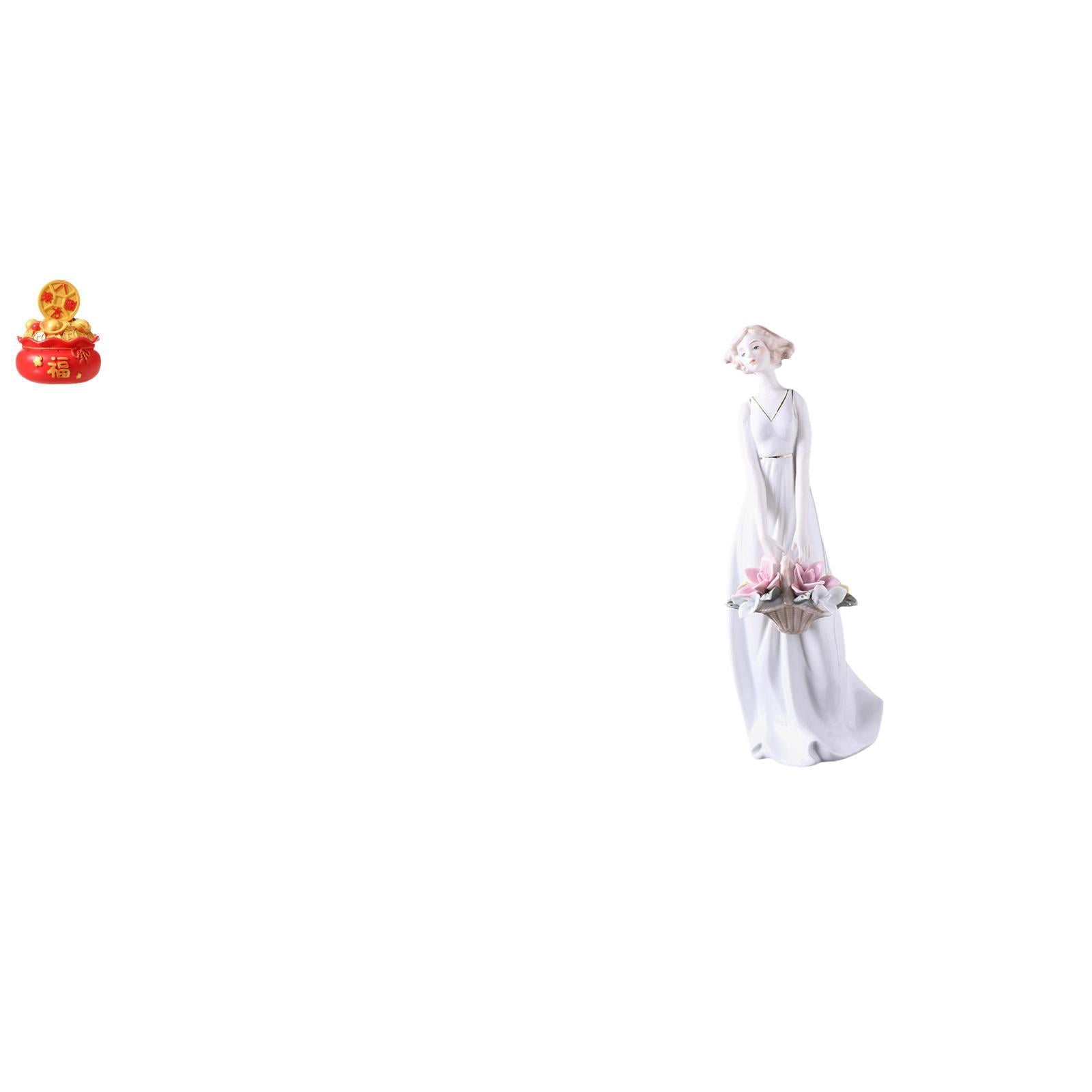 jicheng Festival Treasure Basin Ceramic Girl Ornament Porcelain Lady ...