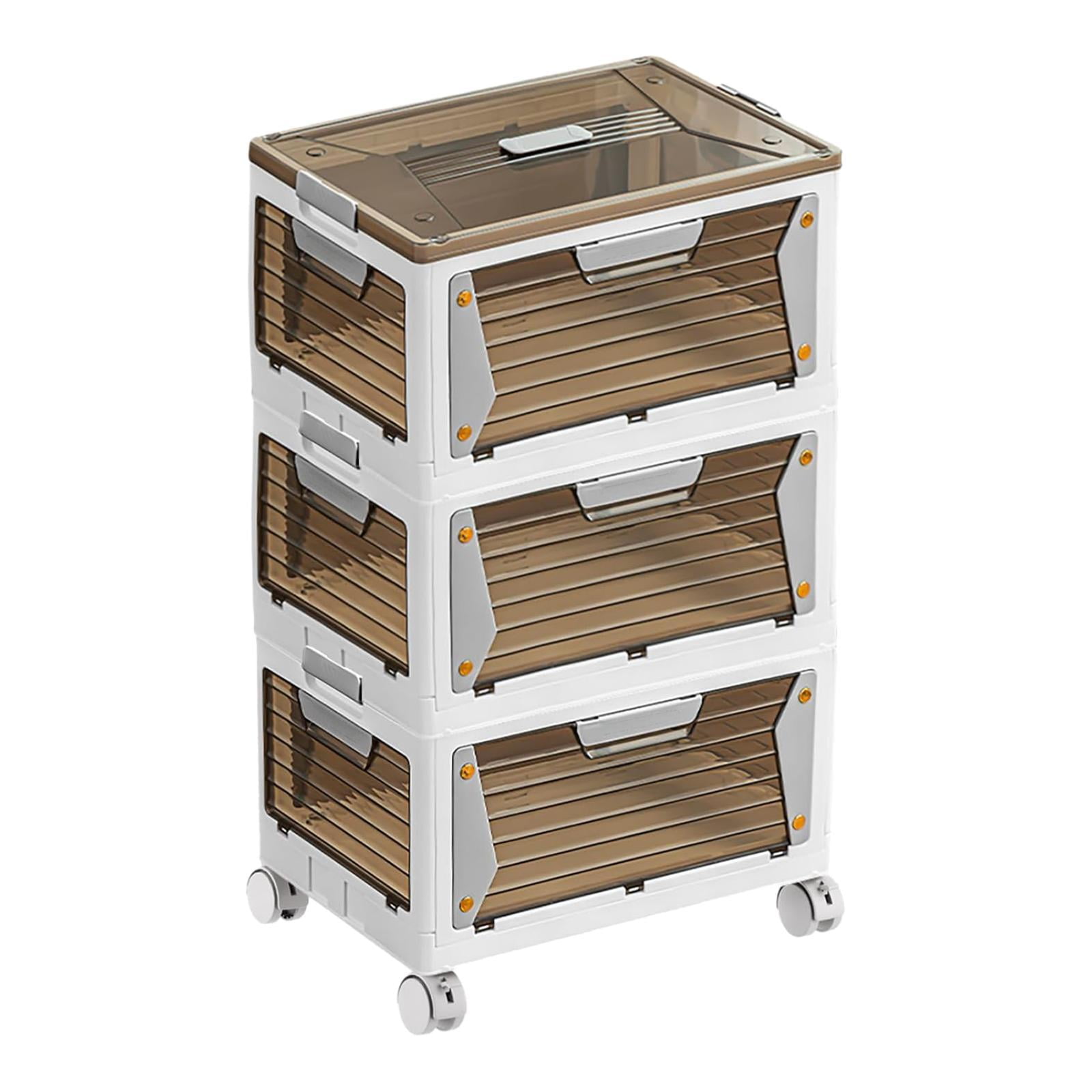 jicheng Foldable Storage Cabinet Open Front Toys for Kitchen Dressing ...