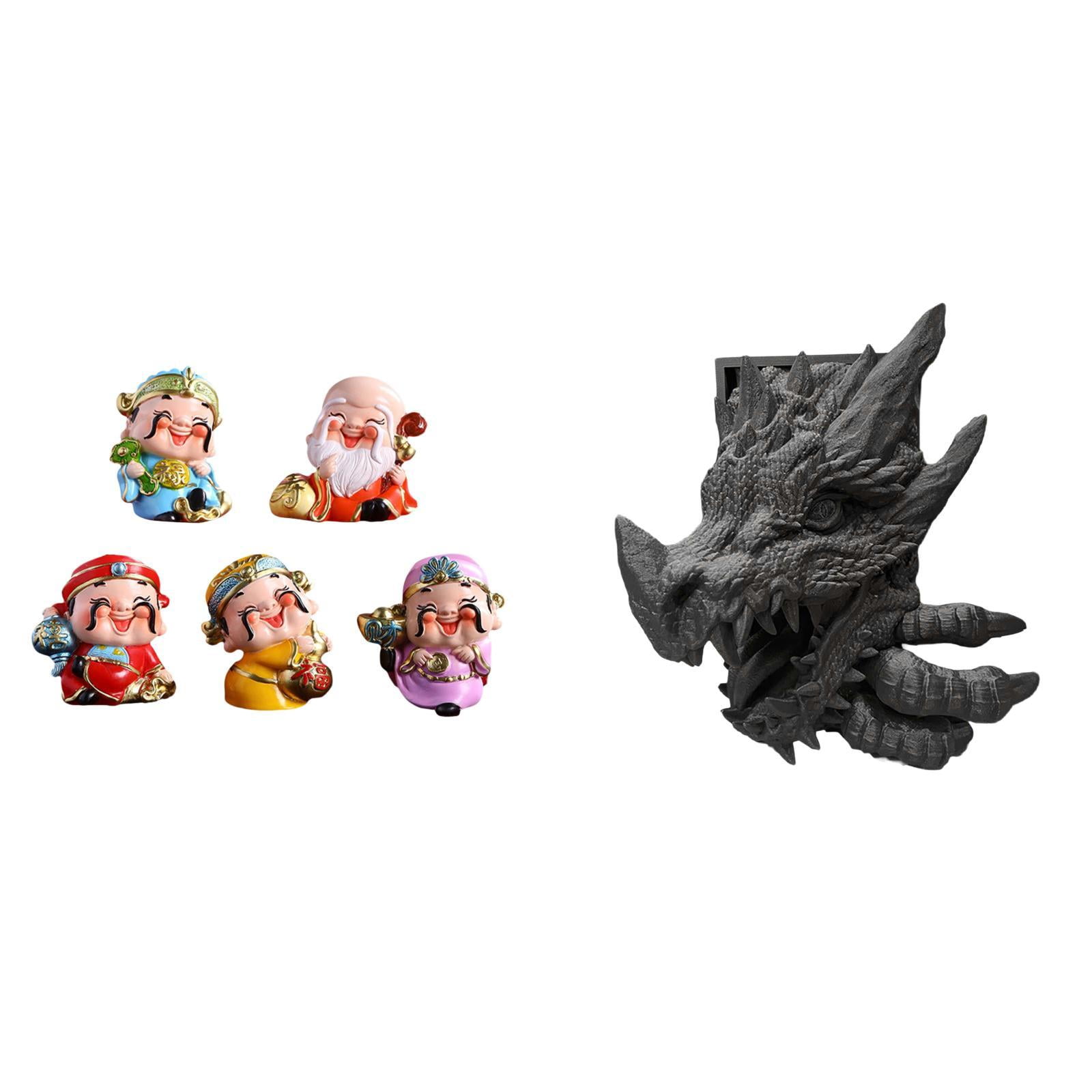 jicheng Fortune Resin Figurines Tabletop Sculpture Bookend Book Support ...