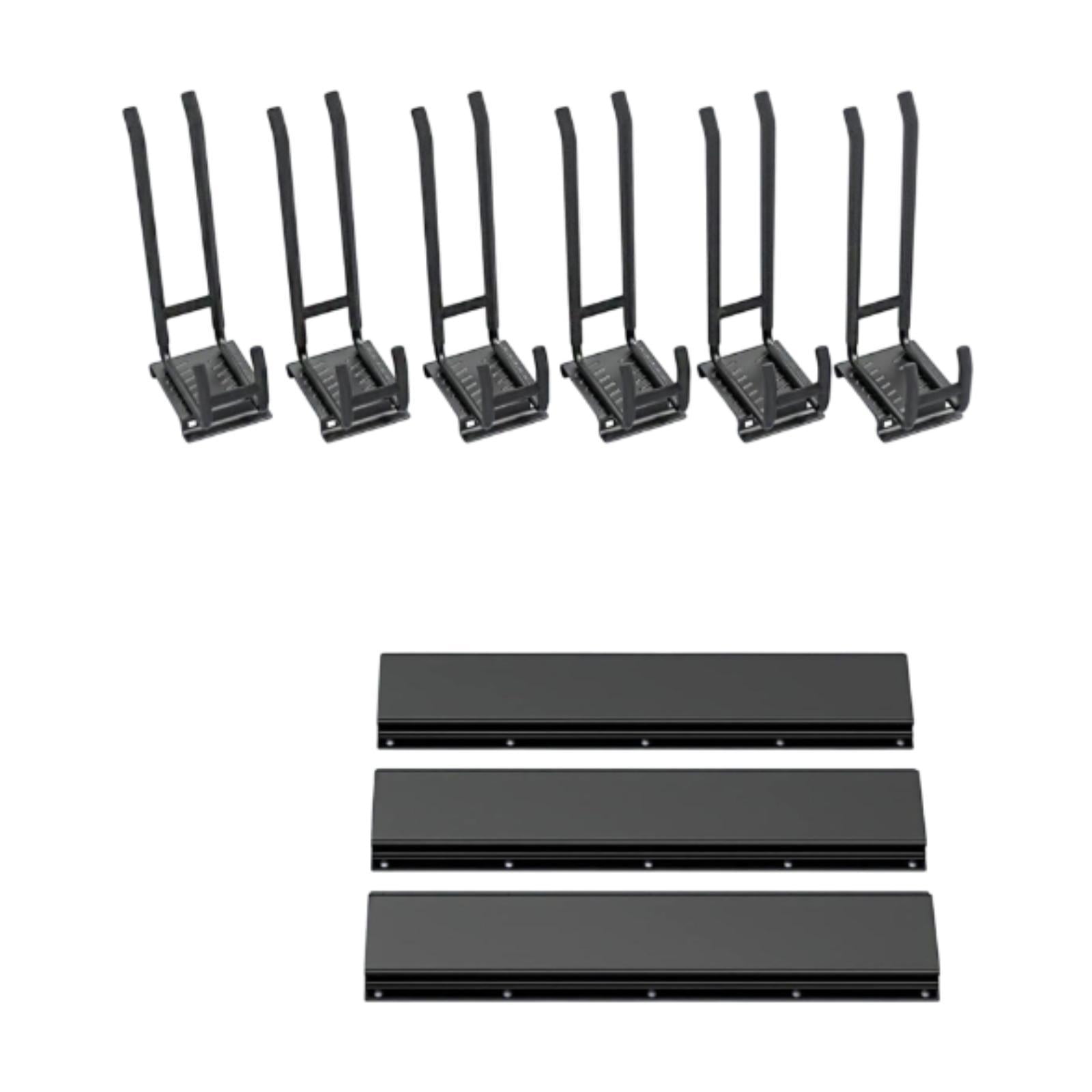 jicheng Garage Garden Tool Organizer 6 Hooks Adjustable Broom Holder ...