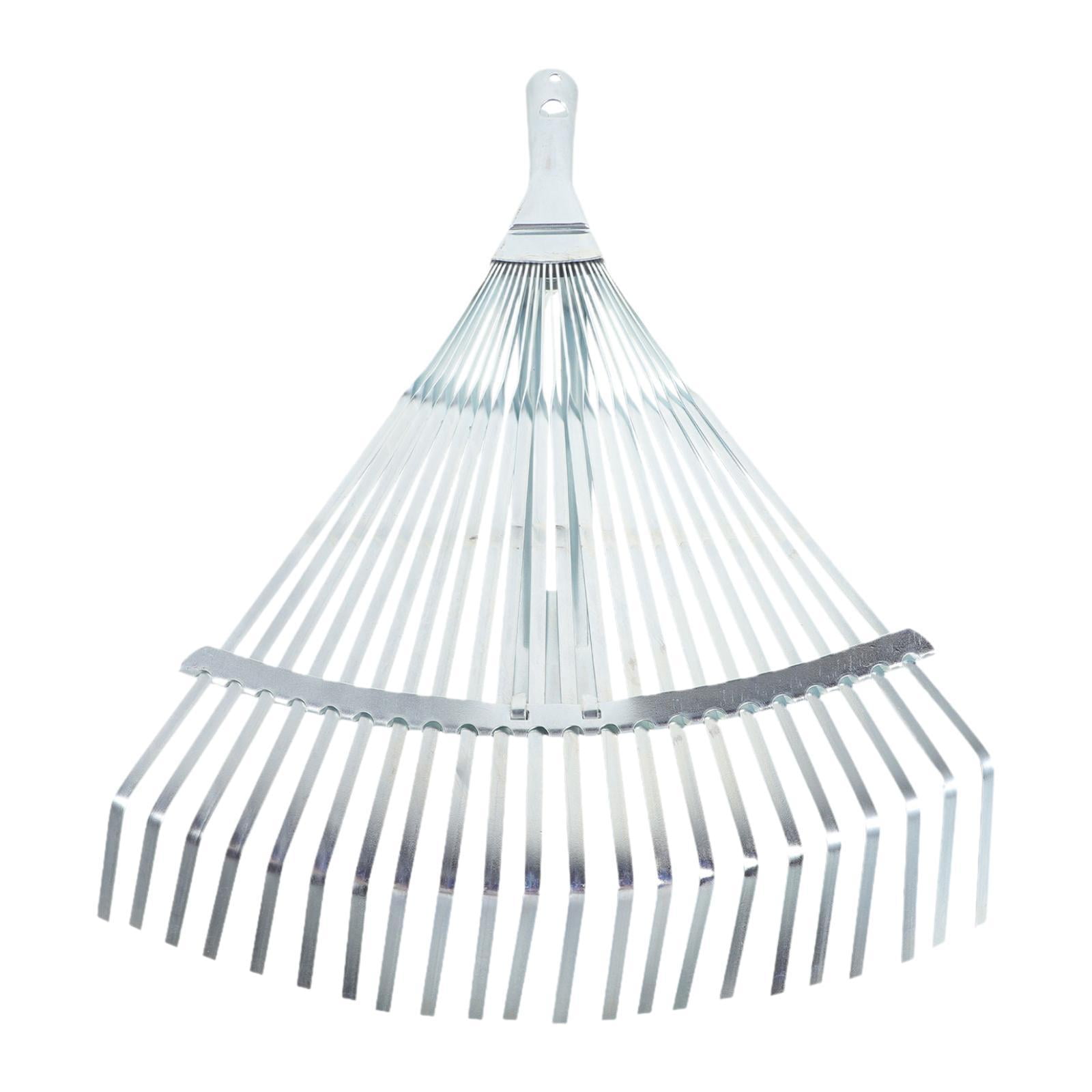 jicheng Garden Leaf Rake Folding Metal Rake for RV Camping Garden ...