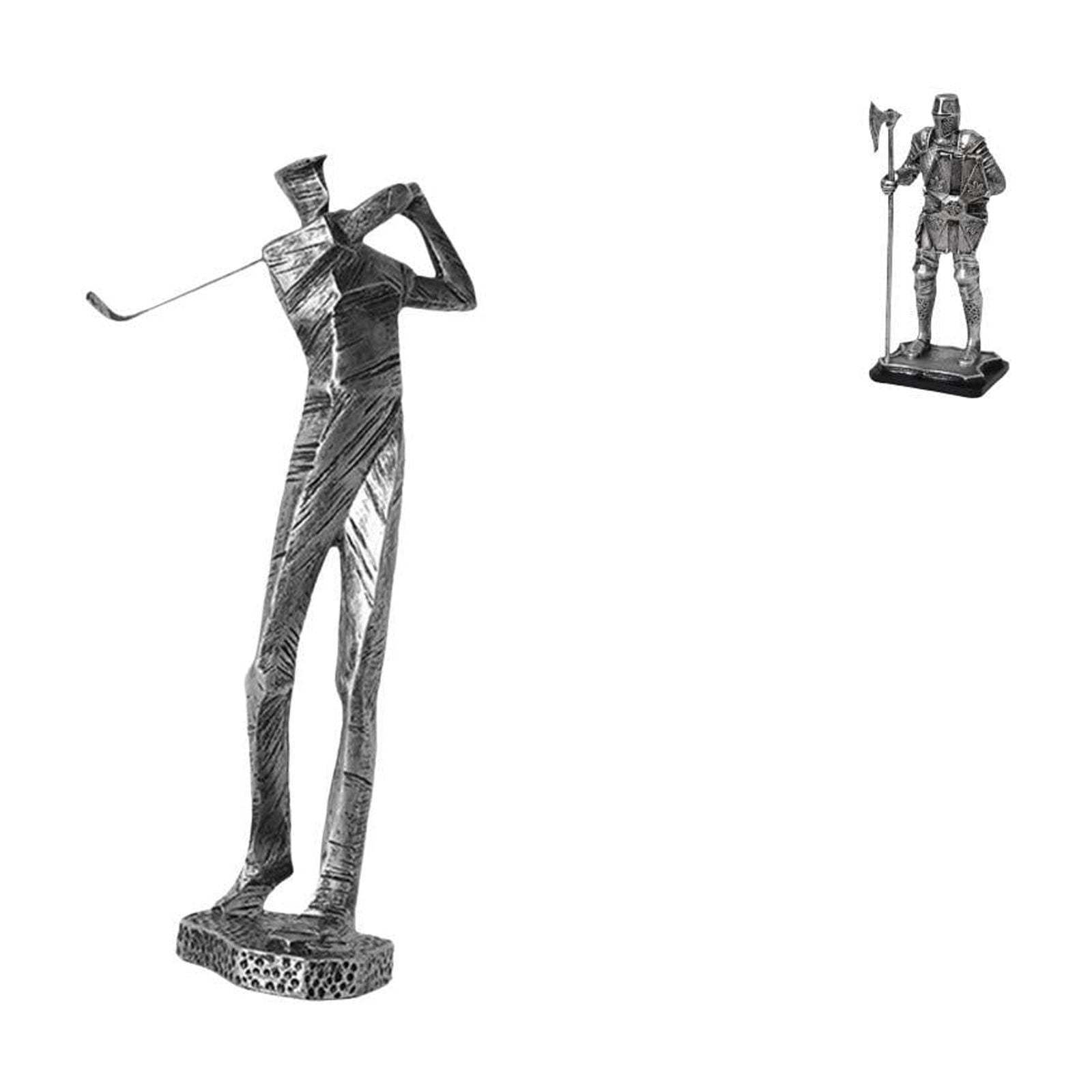 jicheng Golfing Knight Resin Figurine Modern Golfer Sculpture Decorative Statue Tabletop ...