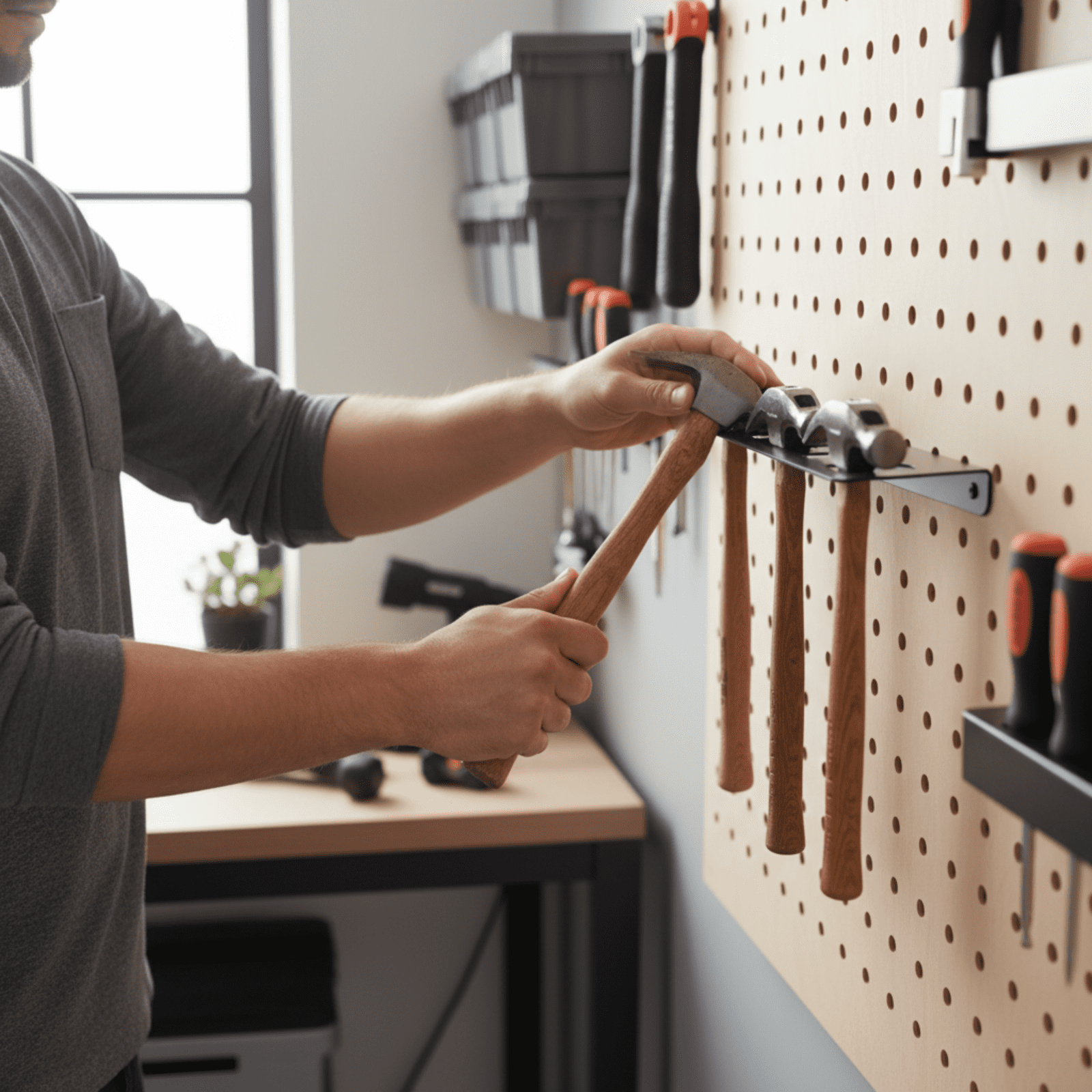 jicheng Hammer Holder Storage Rack Quick Tool Access Wall Mount ...