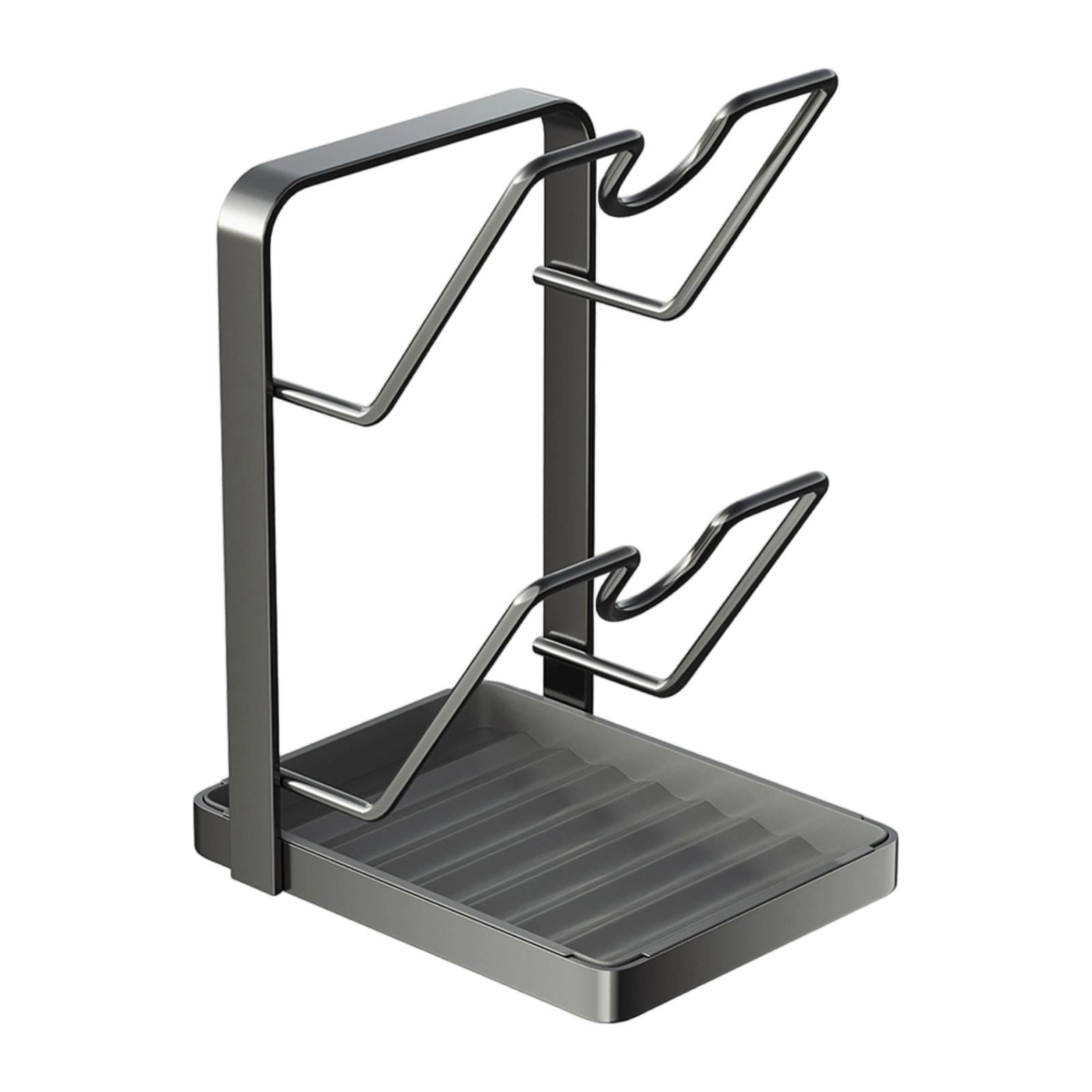 jicheng Kitchen Pot Lid Storage Rack Carbon Steel Practical with ...