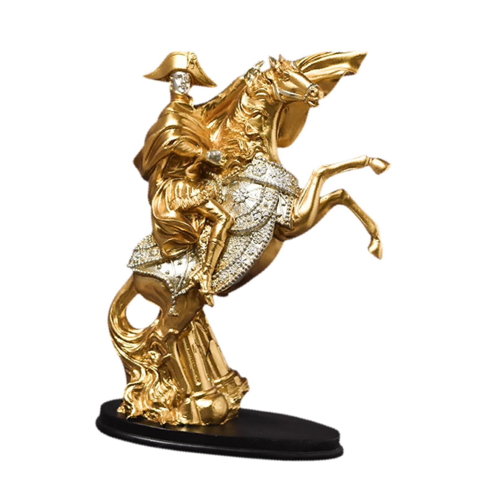 jicheng Knight Statue Artwork Resin Figurine for Office Bookshelf Table ...