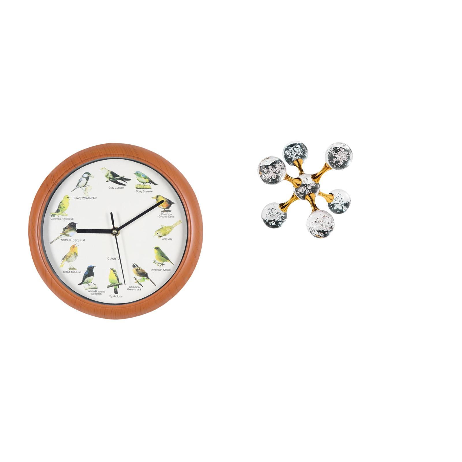 jicheng Melodic Sphere Wall Clock Sculpture Decorative Bird Ornament ...