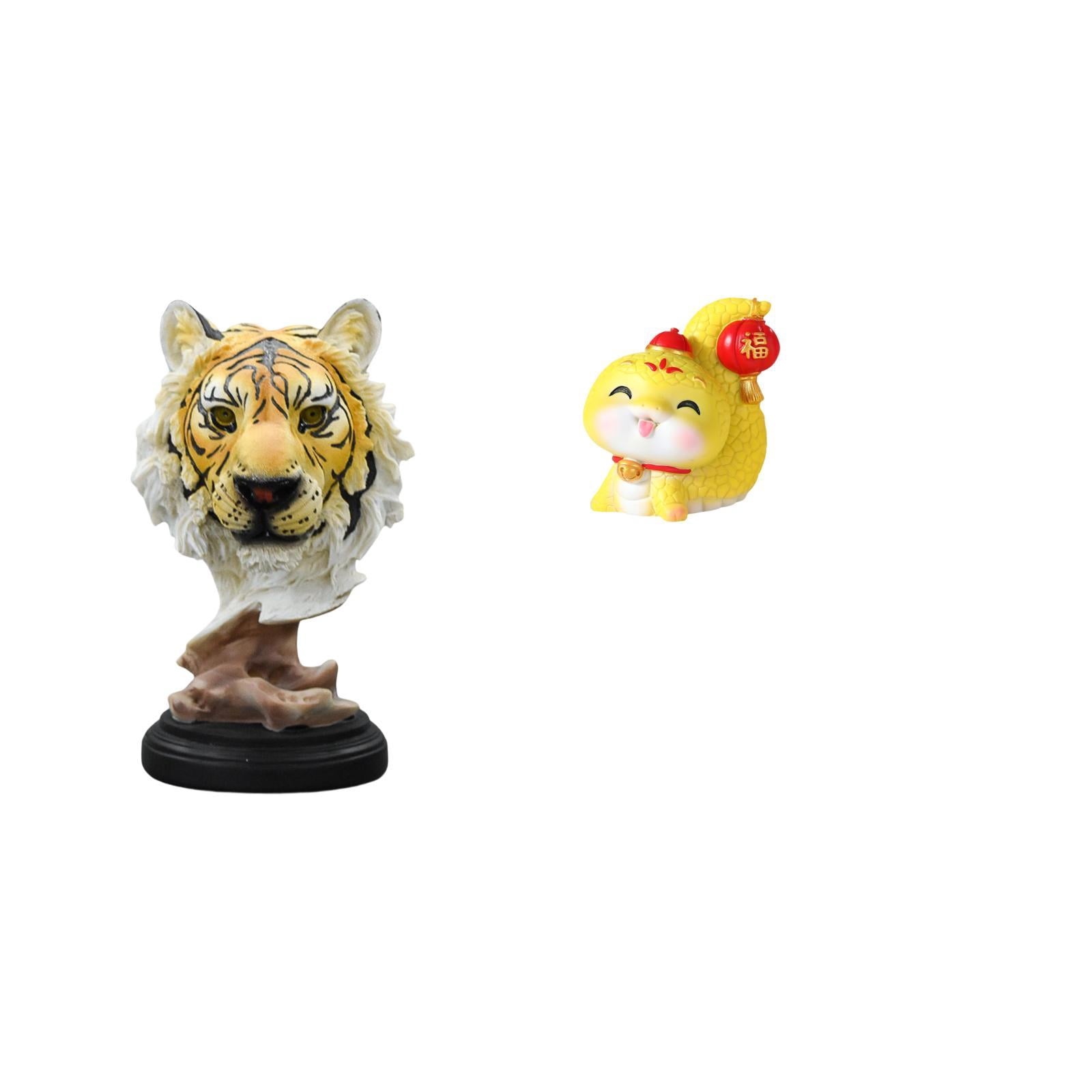 jicheng Modern Animal Sculpture Snake Tiger Figurine Resin Decoration ...