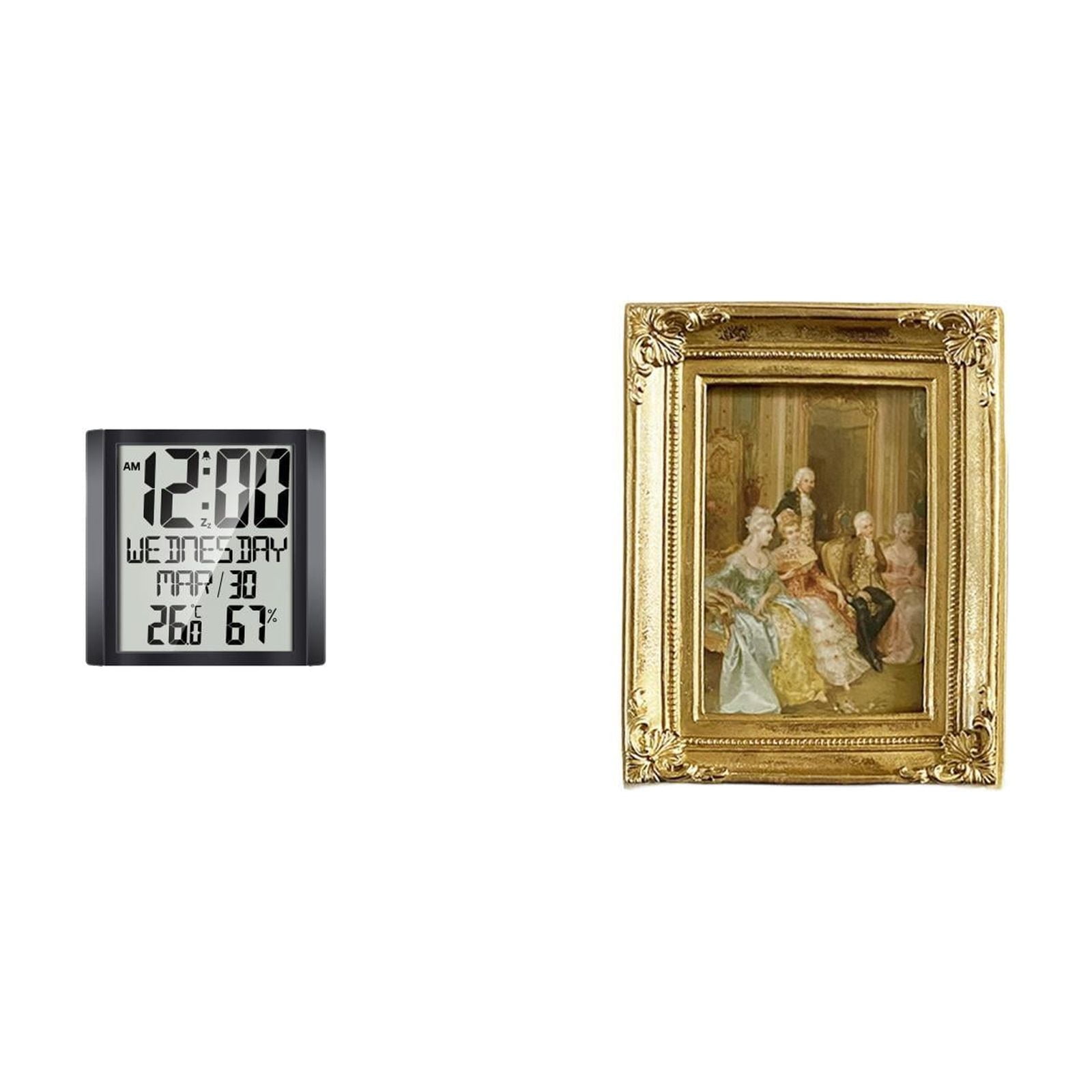 jicheng Modern Digital Wall Clock and Resin Photo Frame Card Display ...