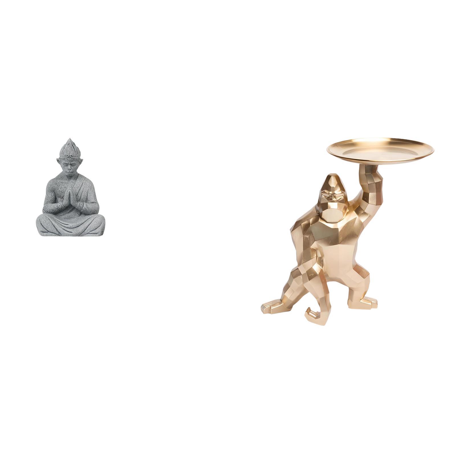 jicheng Monkey Buddha Statue Miniature Figurine Sun Wukong Sculpture ...