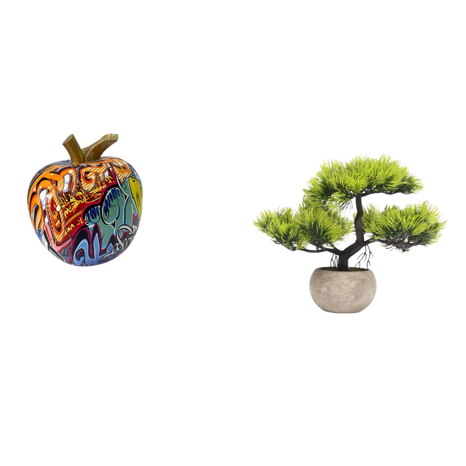 jicheng Nordic Graffiti Bonsai Statue Artificial Greenery Fruit ...