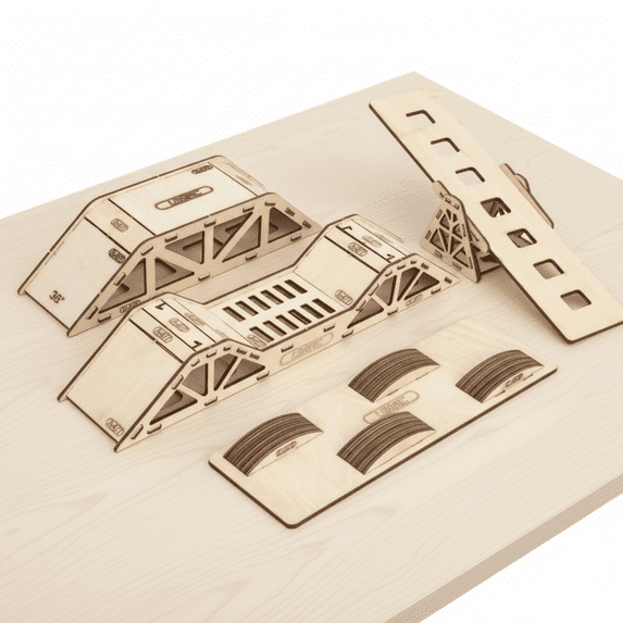 jicheng RC Wooden Bridge Snap-Fit Design Toy Accessory Tool-Free ...