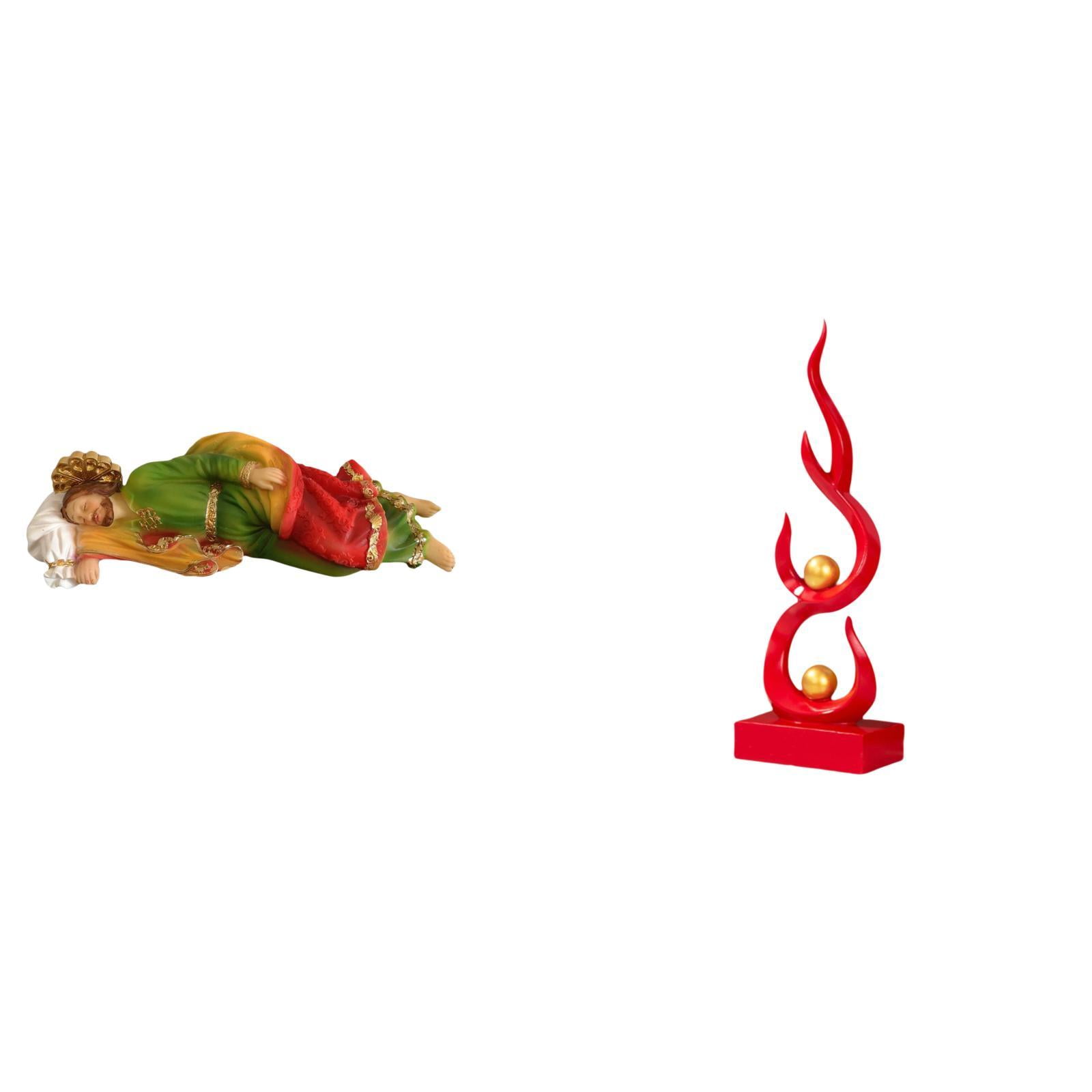 jicheng Resin Joseph Fire Sculpture Abstract Flame Figurine Decorative ...
