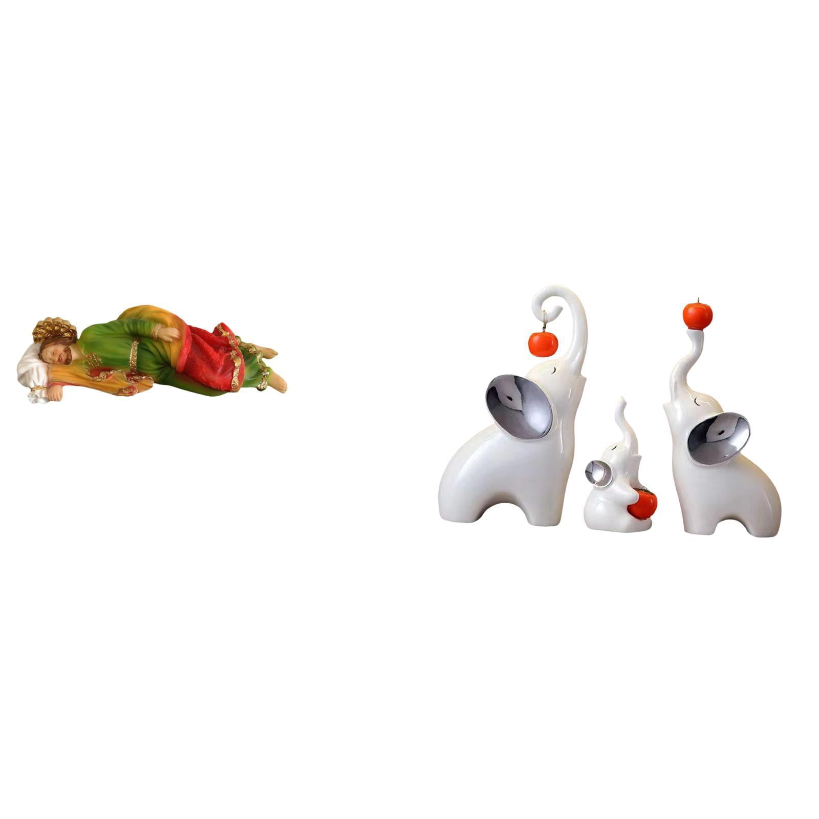 jicheng Resin Joseph Jesus Elephant Family Sculpture Decorative Desk ...