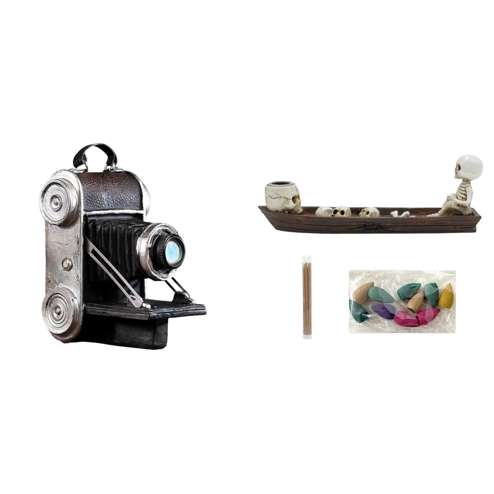 jicheng Resin Skull Camera Ship Statue Model Unique Decorative Ornament ...