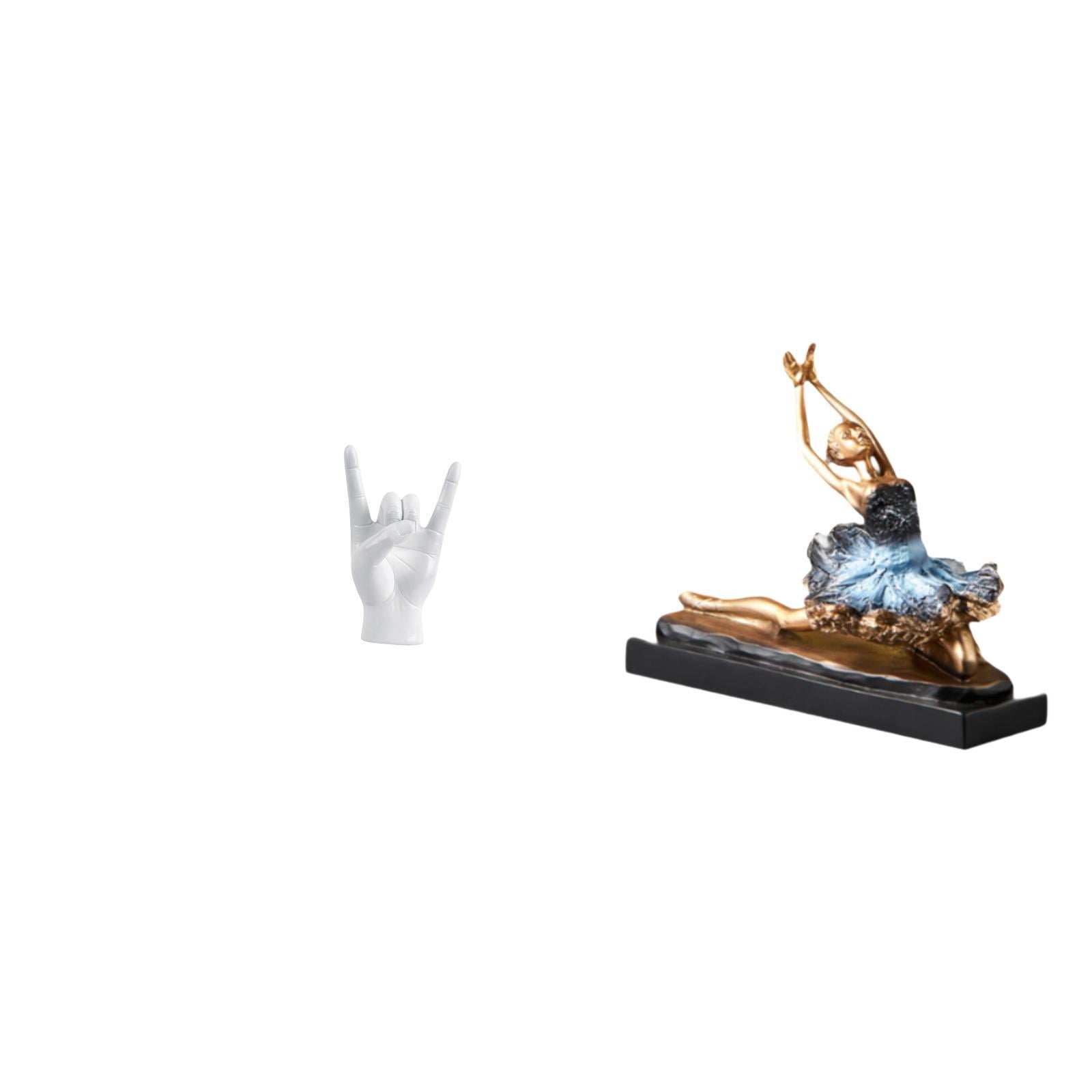 jicheng Rock Gesture Ballerina Statue Creative Hand Sign Dancer ...
