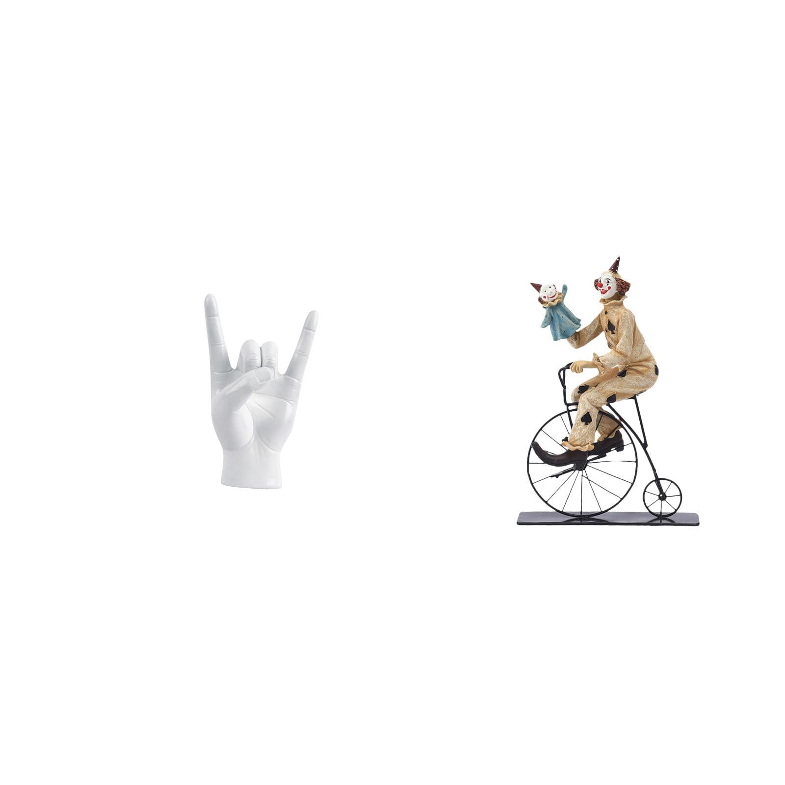 jicheng Rock Gesture Clown Statue Sculpture Hand Sign Figurine Creative ...