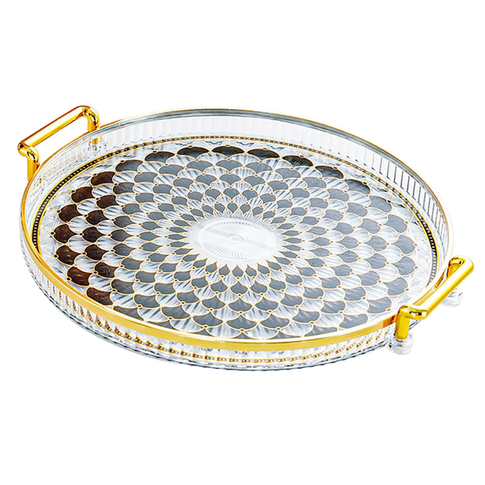 jicheng Round Organizer Tray Coffee Table Multifunctional Parties Bread ...