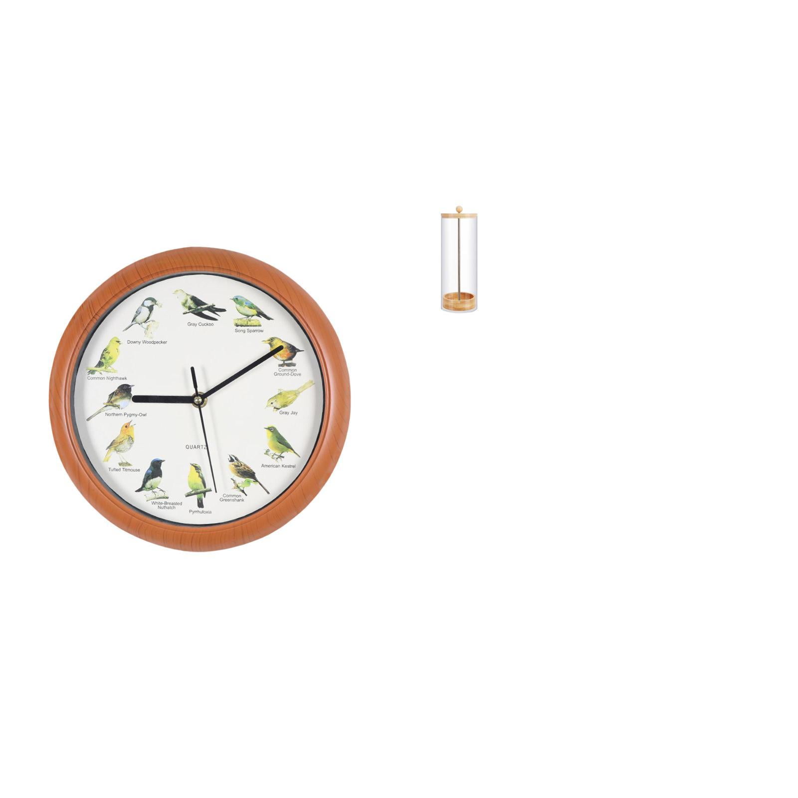 jicheng Singing Bird Wall Clock Straw Dispenser Decorative Wall Clocks ...