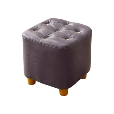 Homebeez Small Ottoman Footrest, Plastic Foot Stool, Modern Black ...