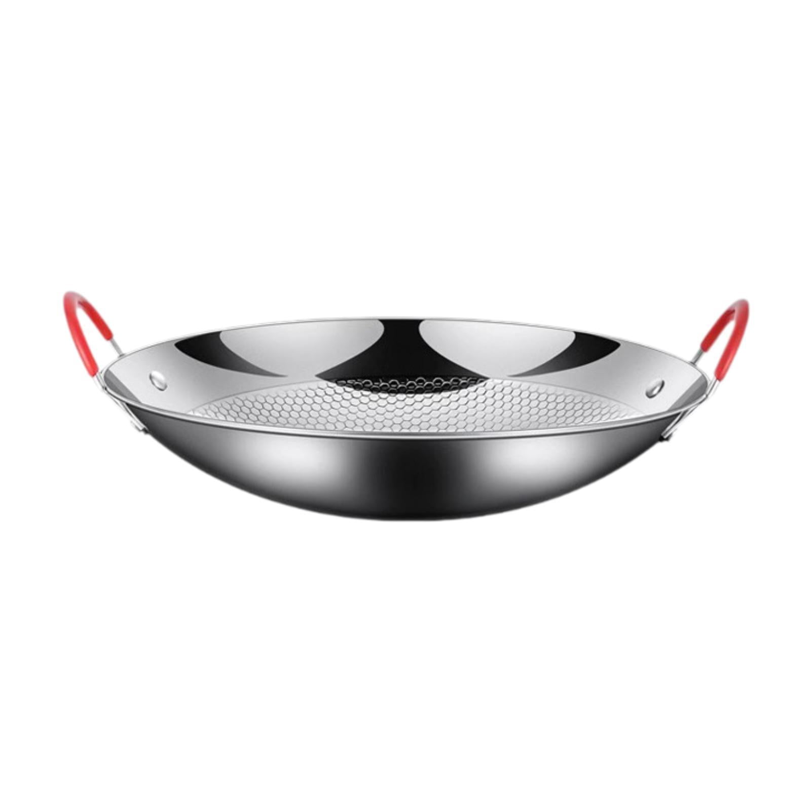 jicheng Stainless Steel Cookware Pan Double Handle Wok for Barbecue ...