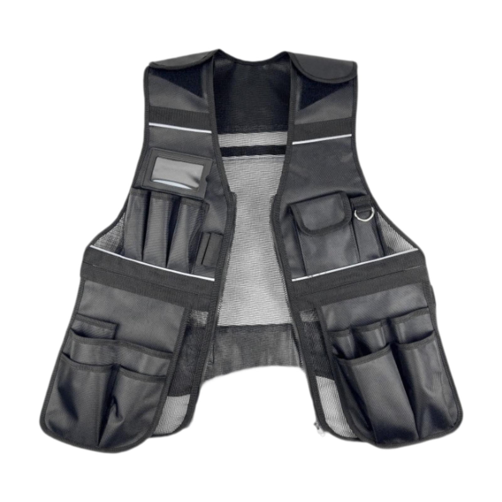 jicheng Tool Vest Adjustable Electrician Tool Vest for Workshop ...