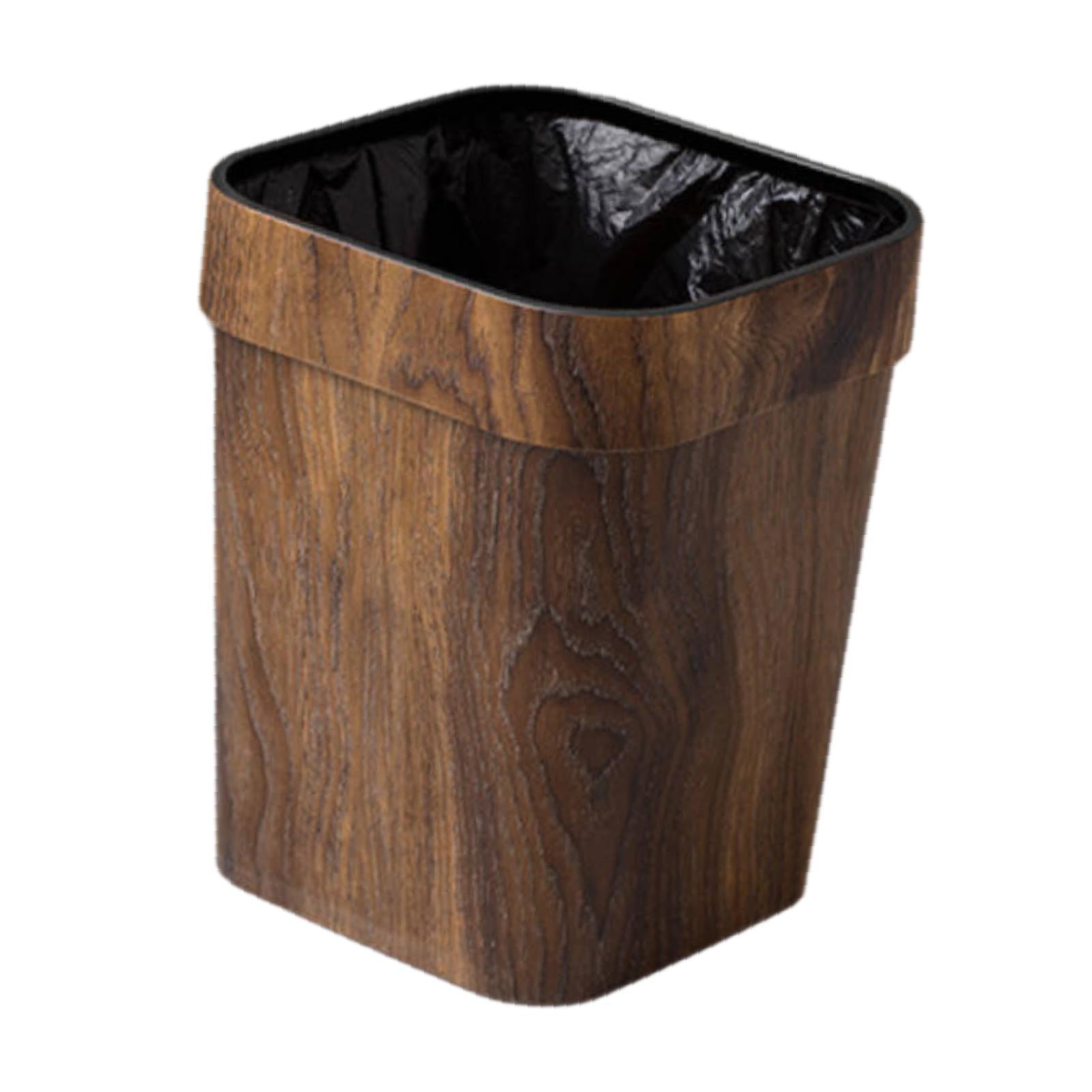 jicheng Trash Bin Decorative Rustic Garbage Container for Living Room ...