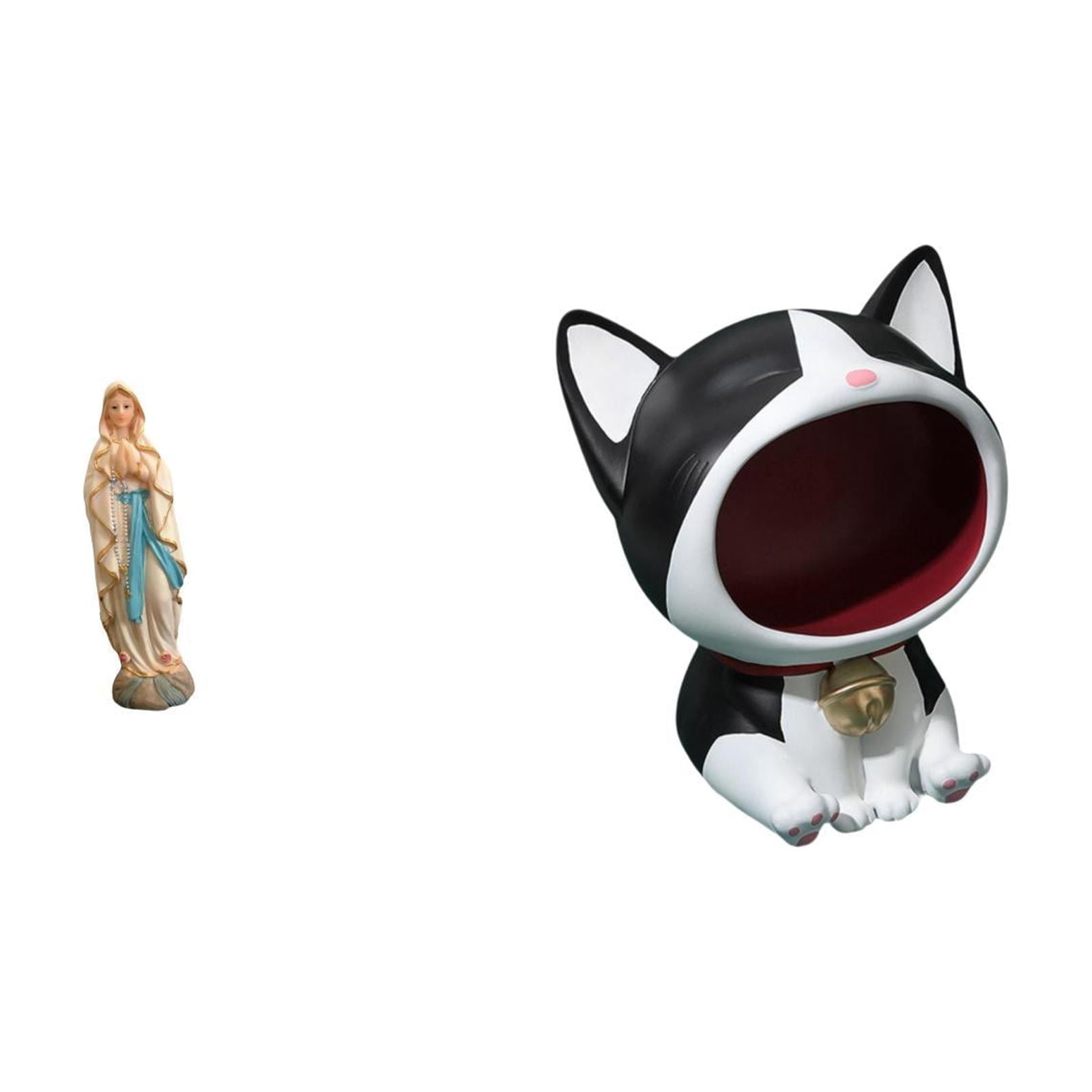 jicheng Virgin Mary Cat Figurine Blessed Luther Decorative Statue Resin ...