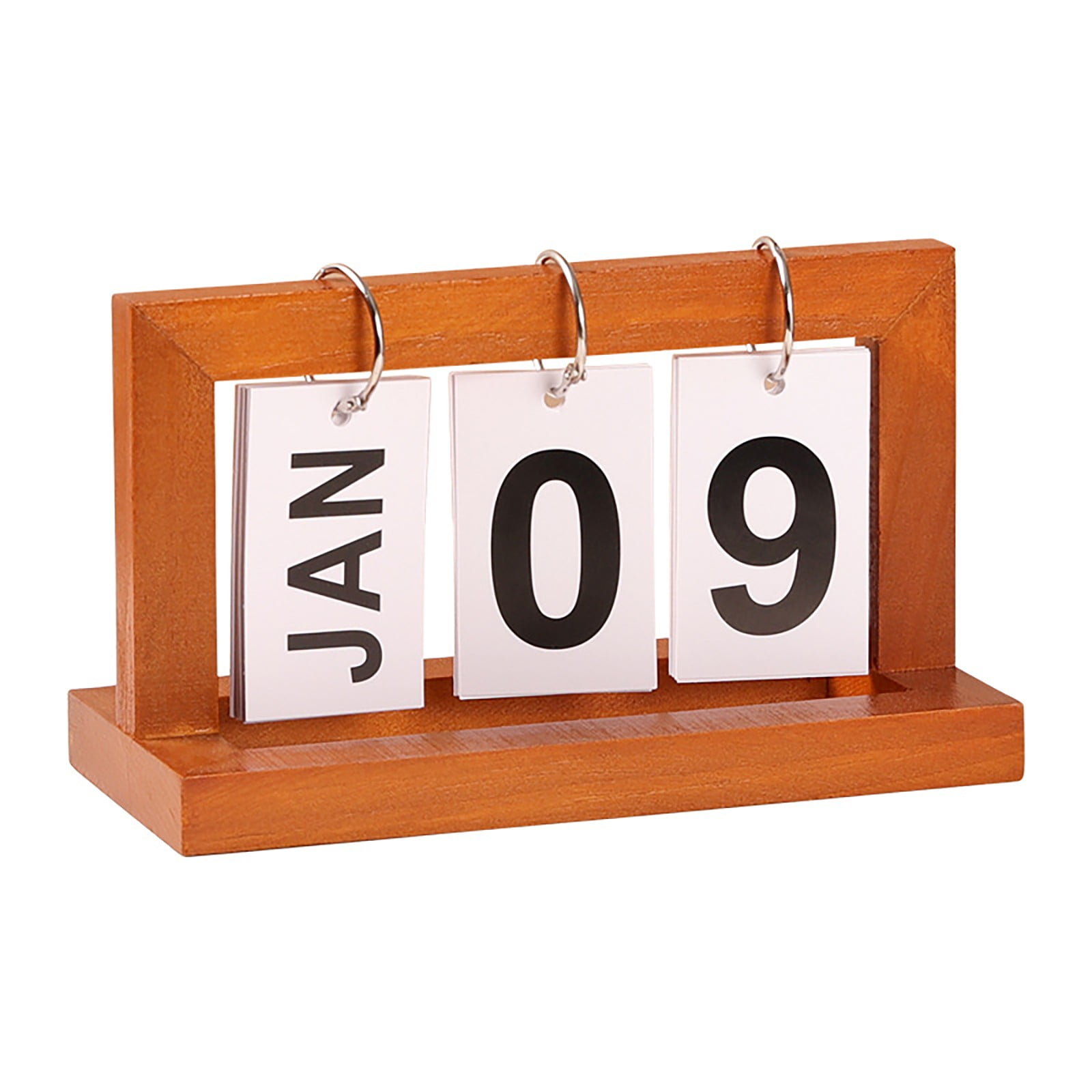 jieadkavo Calendar Modern Simple Wooden Calendar Flip Page Hanging ...