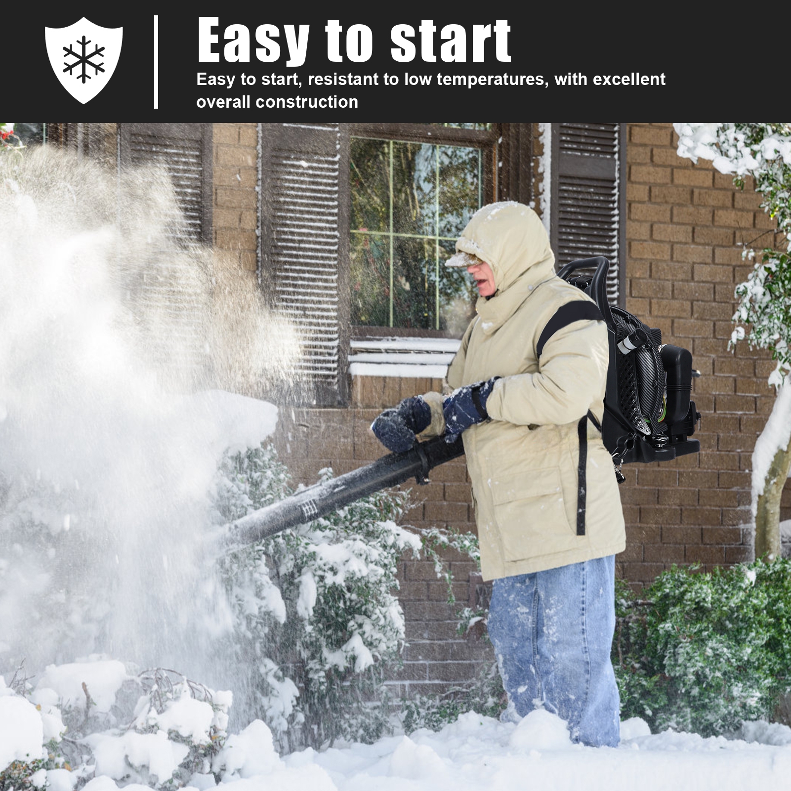 jiemuces Leaf Blower with Backpack, Cordless Leaf Blowers for Lawn Care ...