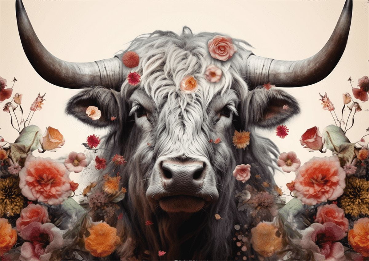 jigsaw Puzzles 50 pieces for adults High land Cow Bull Cattle Rustic ...
