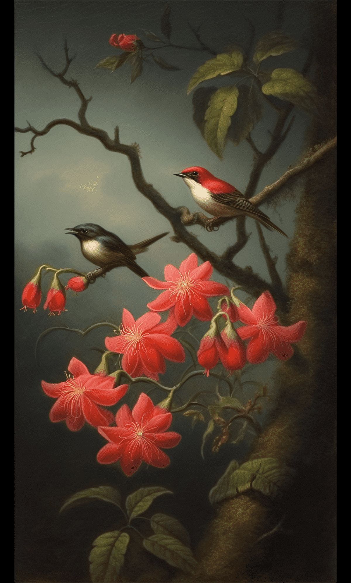 jigsaw Puzzles 50 pieces for adults Humming bird Passion pink Flowers ...