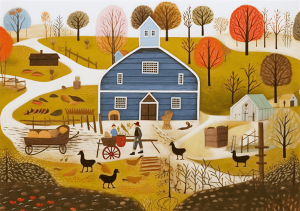 jigsaw puzzles 50 pieces for adults Turkey in The Straw Farm, rural ...