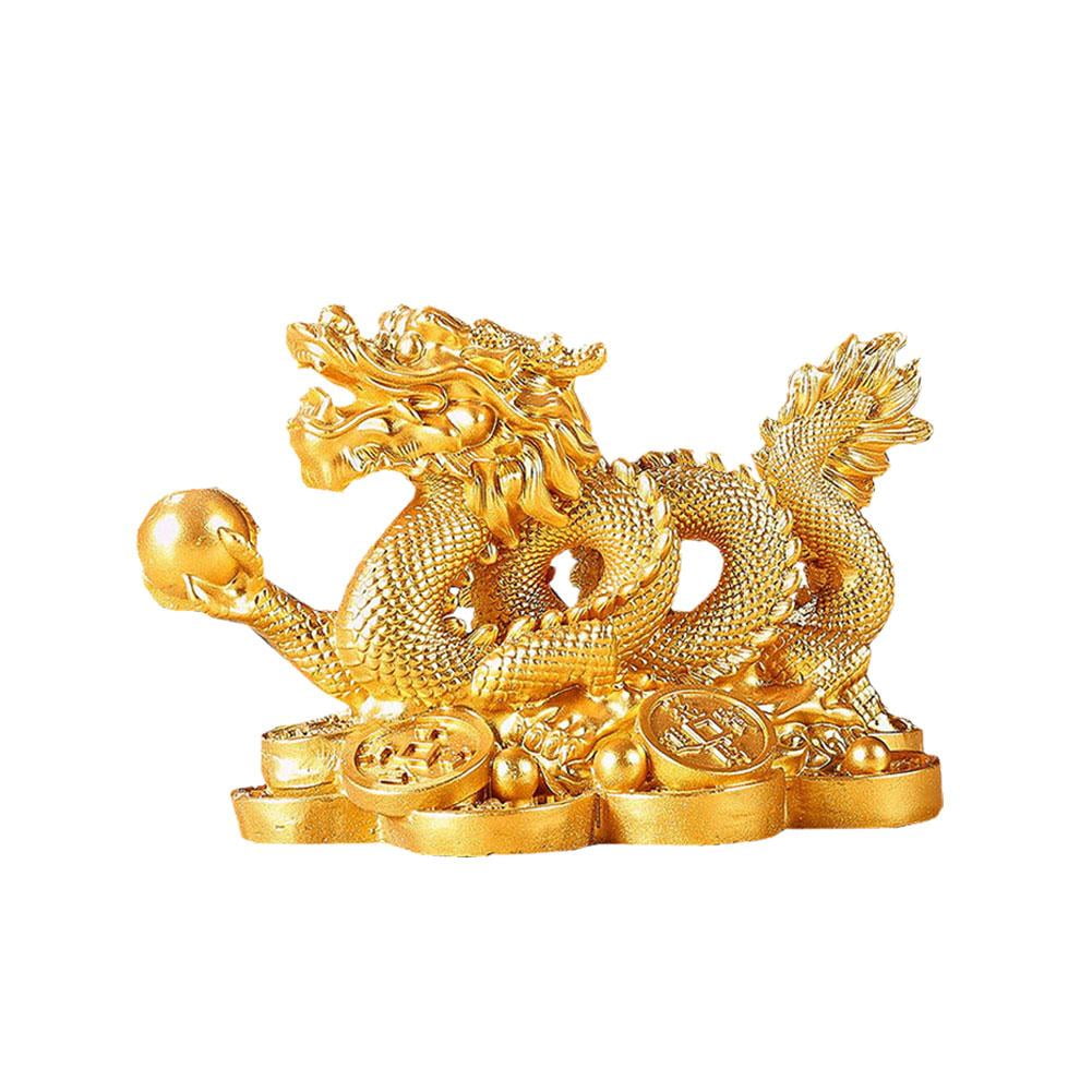 jileijar 2024 Lunar New Year Dragon Ornament Becomes Rich Golden Dragon Statue New K2 - Walmart.com