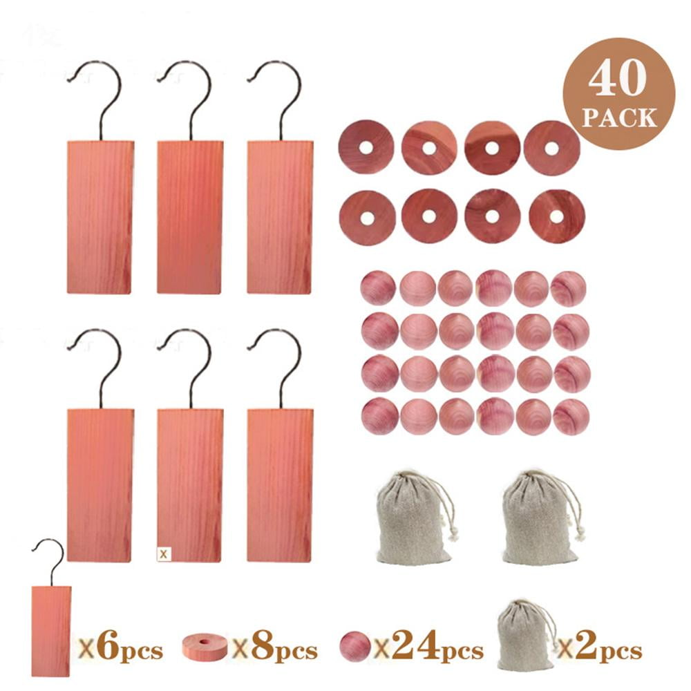 jileijar 40Pcs Set (A) $ Red Cedar Wood Hook Cedar Wood Ball Wooden ...